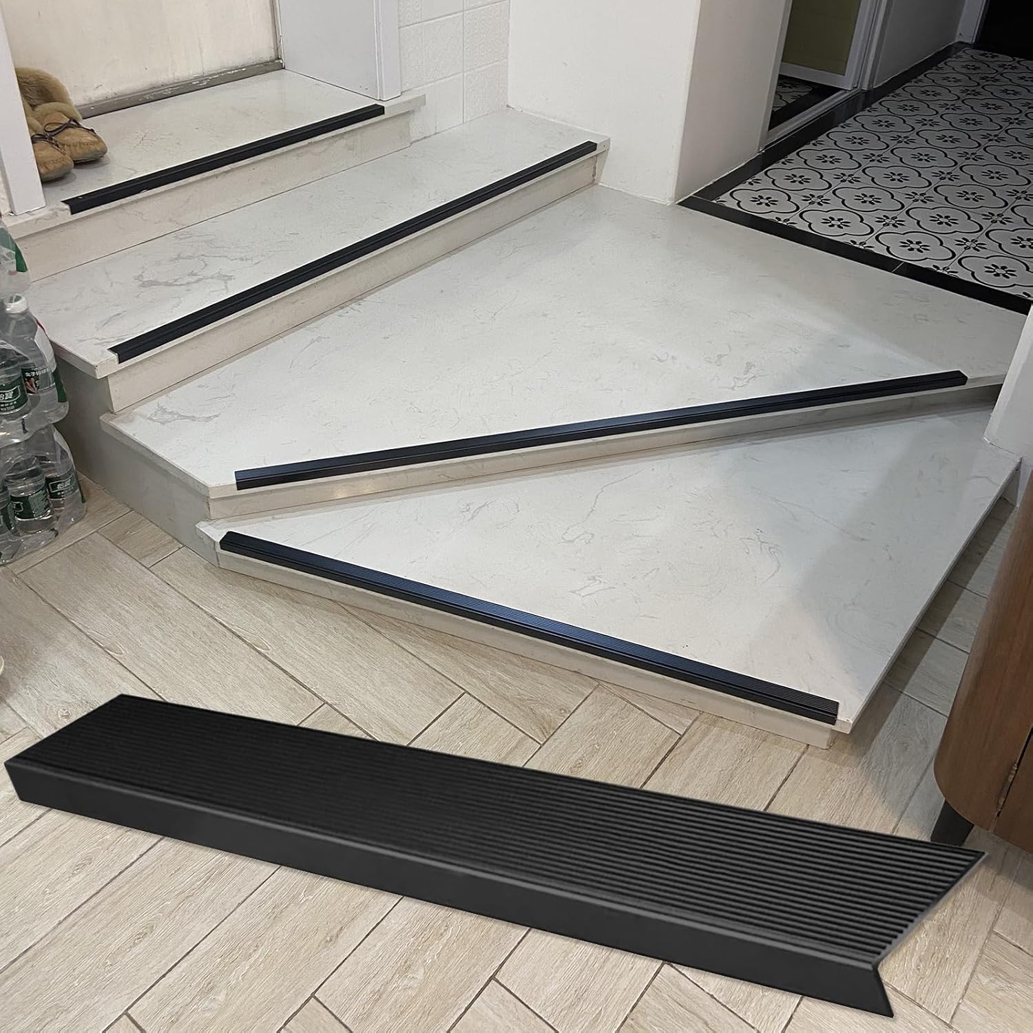 Amazon.com: Metal Tile Stair Nosing 52 Inch, 5 Pack Aluminum Stair Edge ...