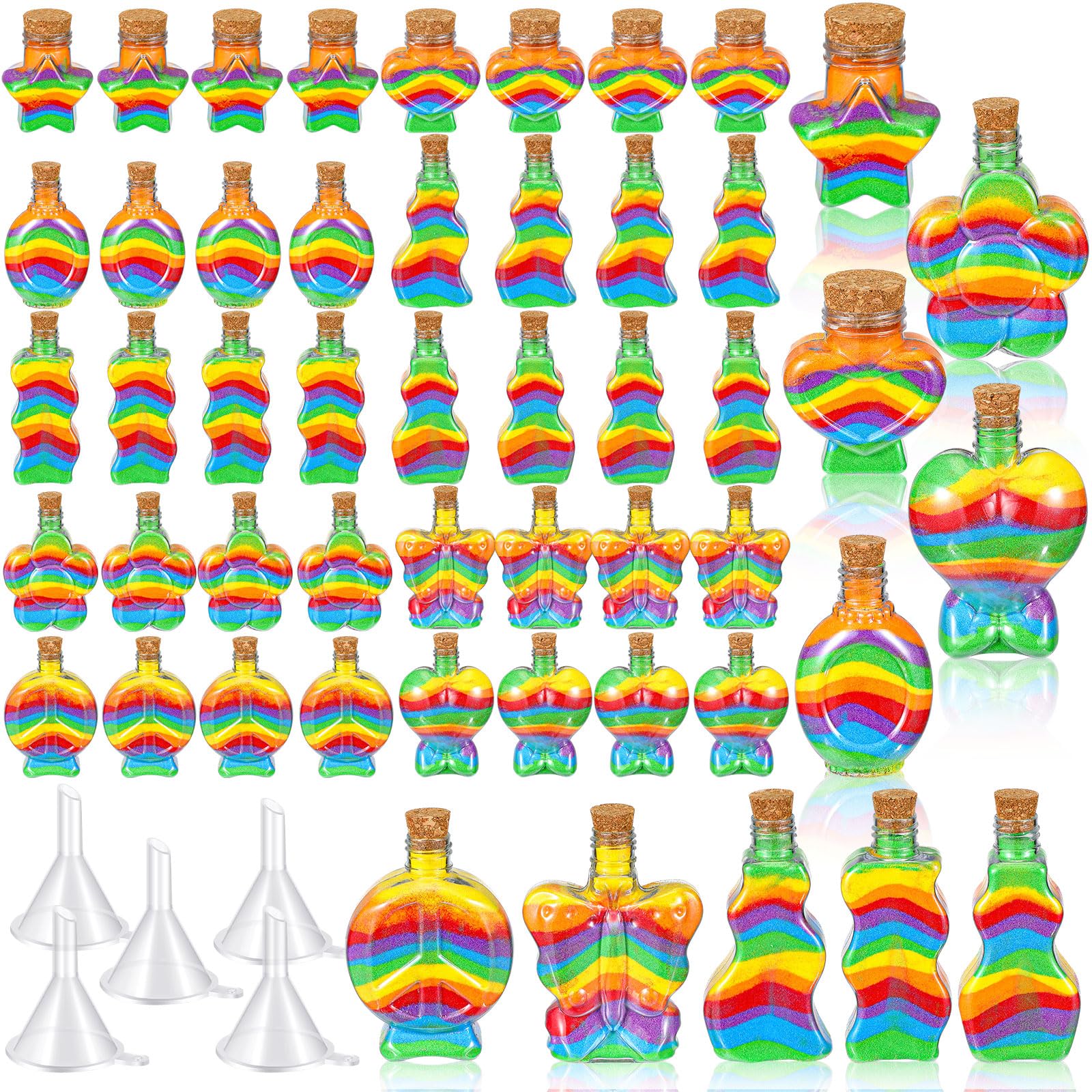Amazon.com: Bokon 50 Pcs Plastic Sand Art Bottles Bulk Sand Containers ...