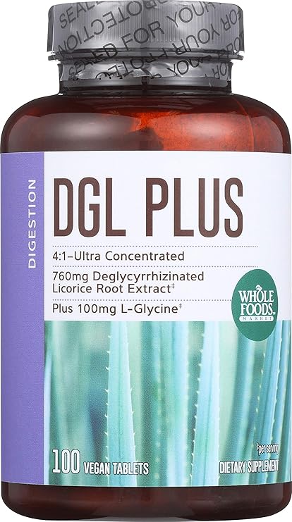Whole Foods Market, DGL Plus, 100 ct : Health & Household
