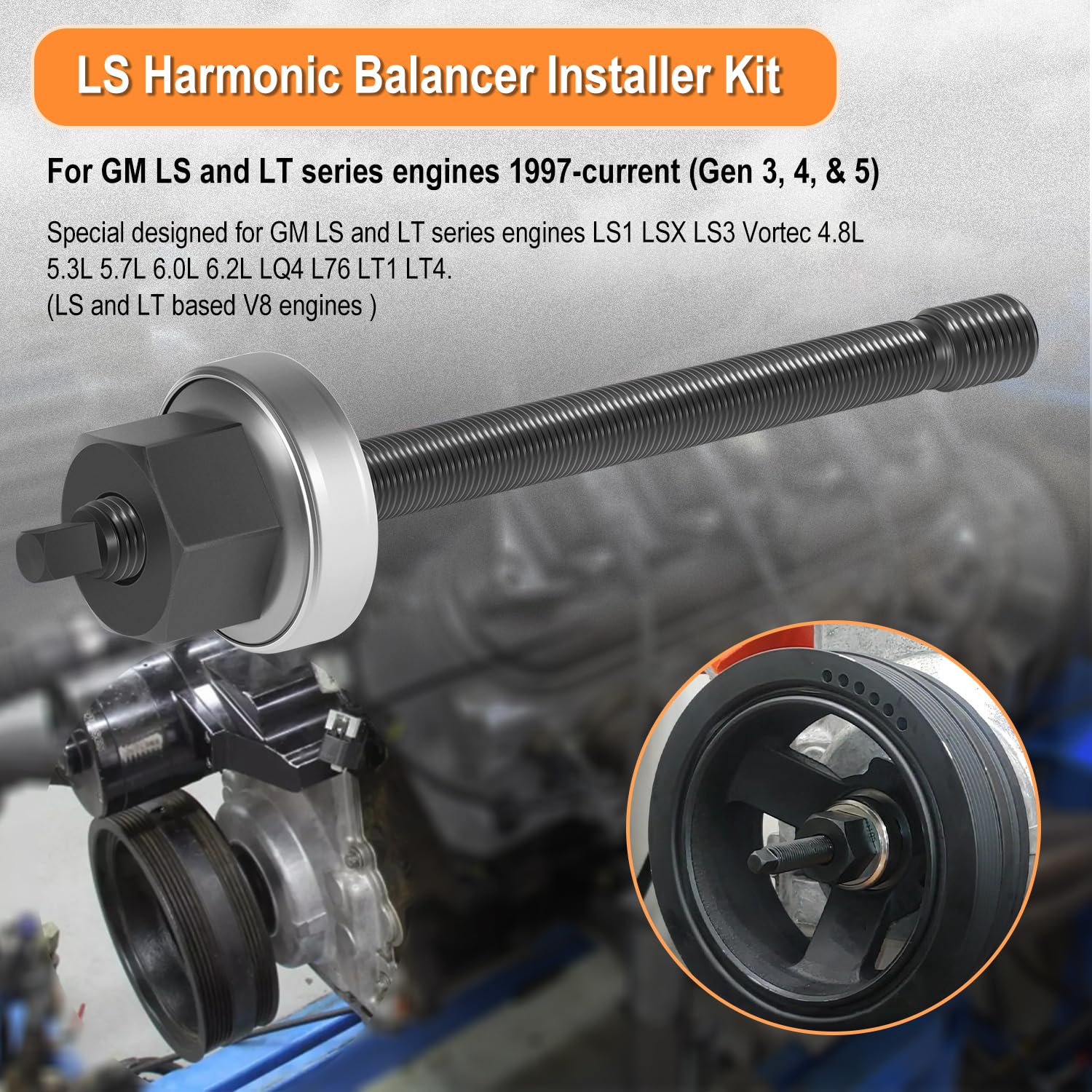 Snapklik.com : LS LT Harmonic Balancer Installation Tool Install Kit ...