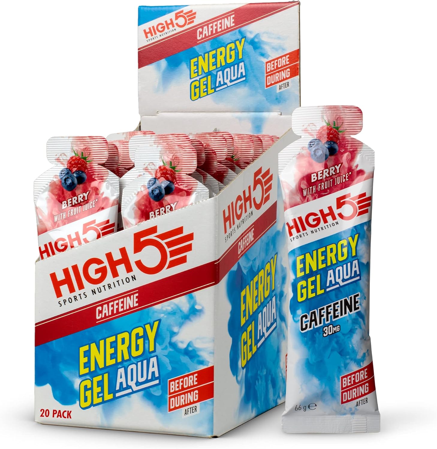HIGH5 Energy Gel Aqua Caffeine Liquid Quick Release Energy On The Go ...