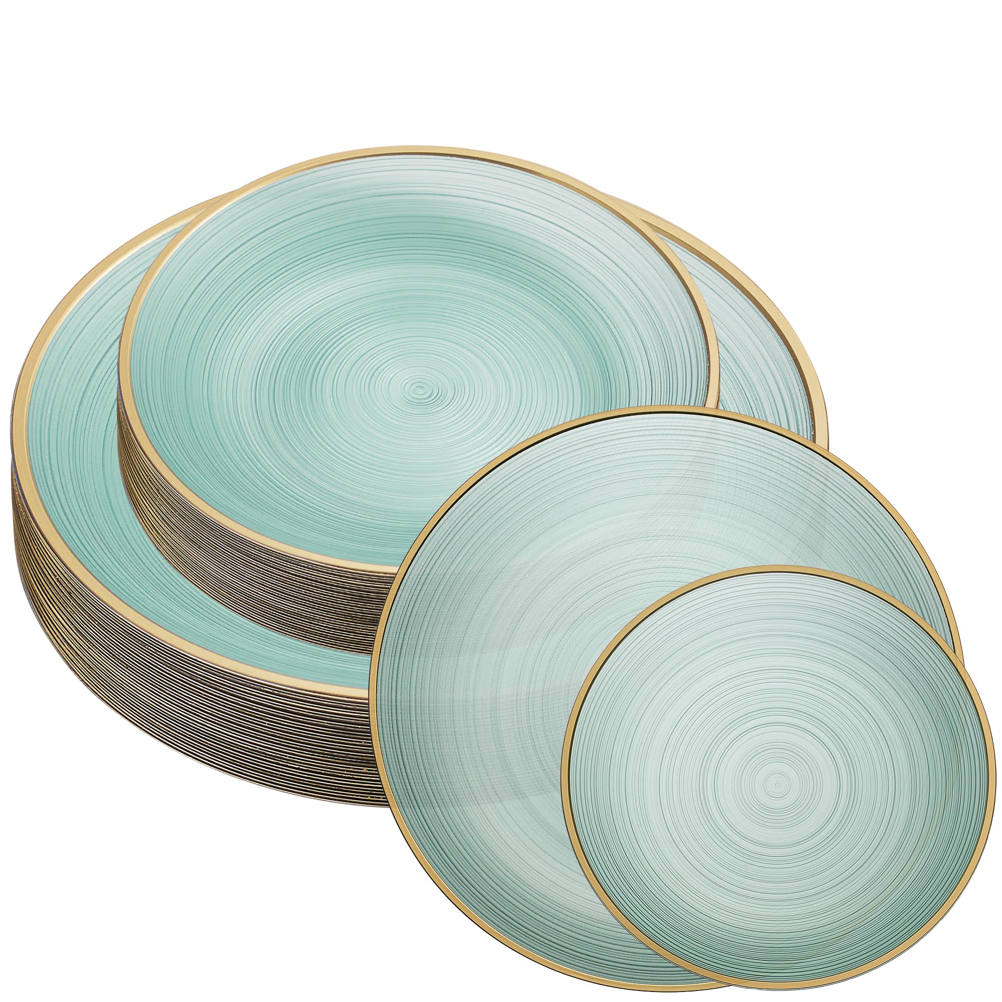 Snapklik.com : PLASTICPRO 32 Pieces Crystal Design Plastic Plates Combo ...