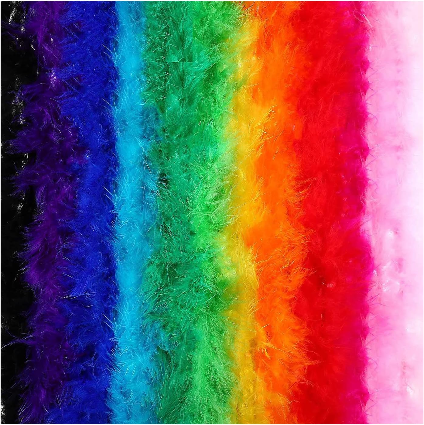 12PCS Colorful Feather Boa Feather Boas Feather Scarf Large Feathers ...