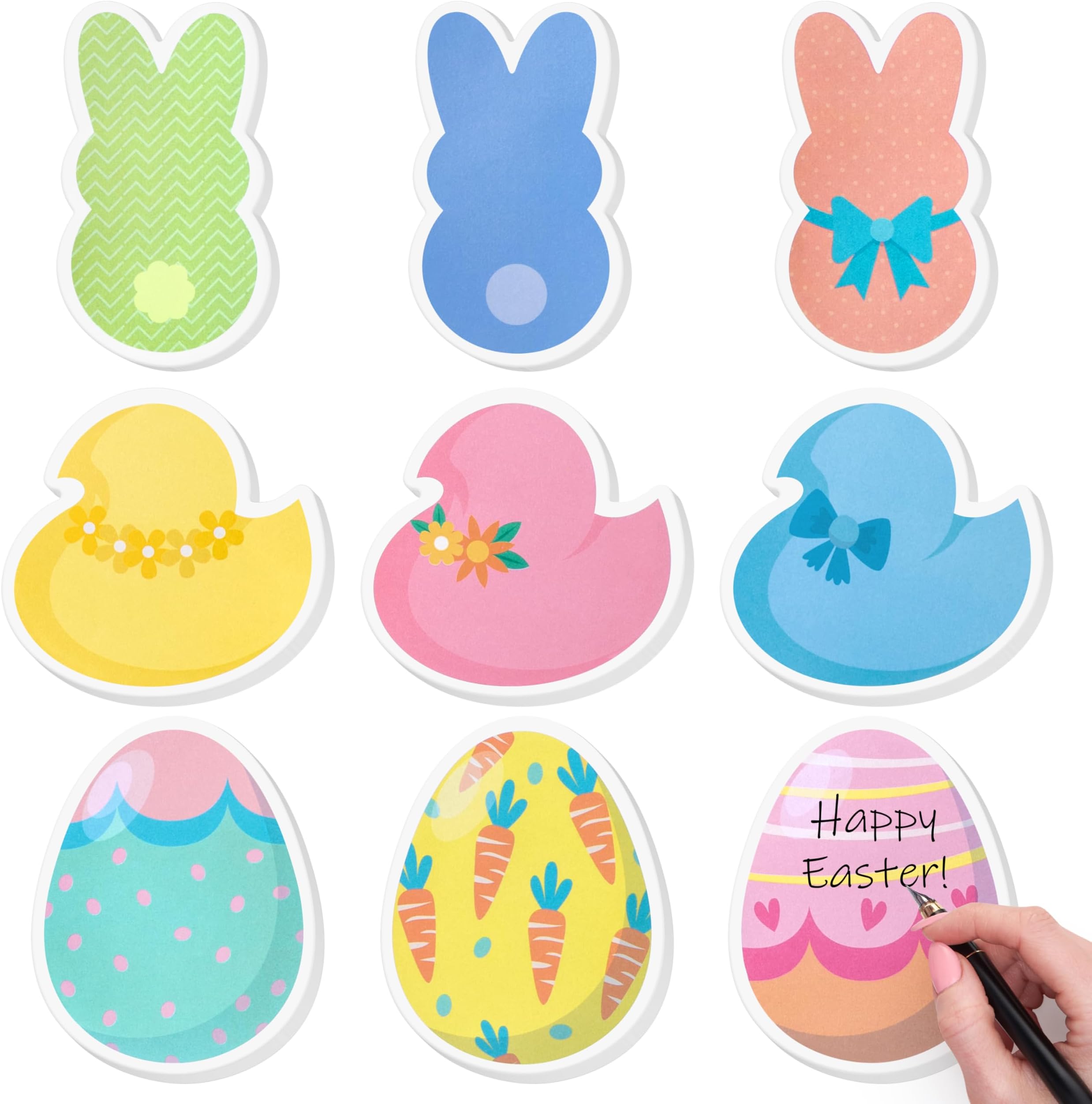 Amazon.com : 30 Pack Easter Sticky Notes - 600 Sheets Easter Egg Sticky ...