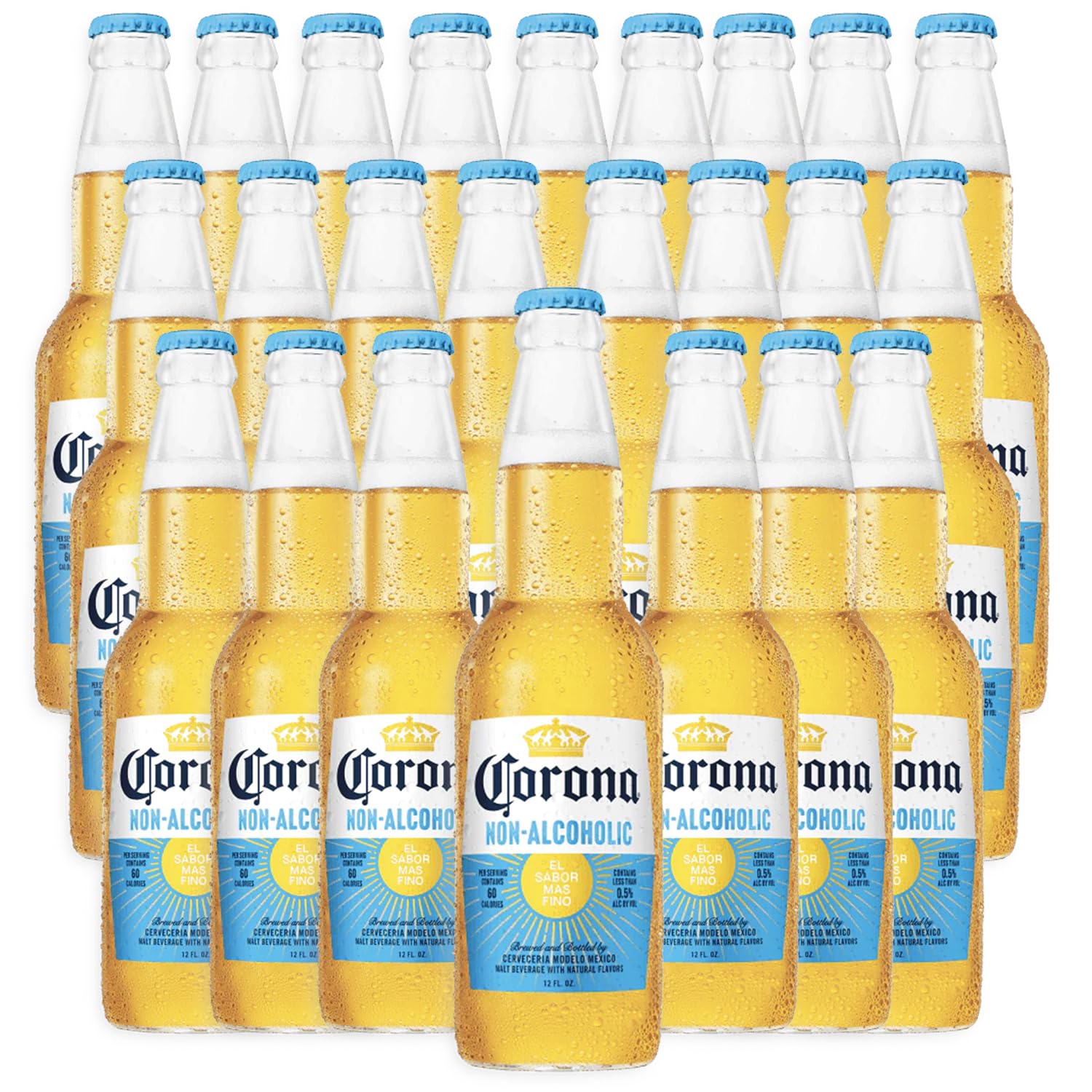 Amazon.com : Corona Non-Alcoholic Malt Beverage 24 Pack - 12oz Bottle ...