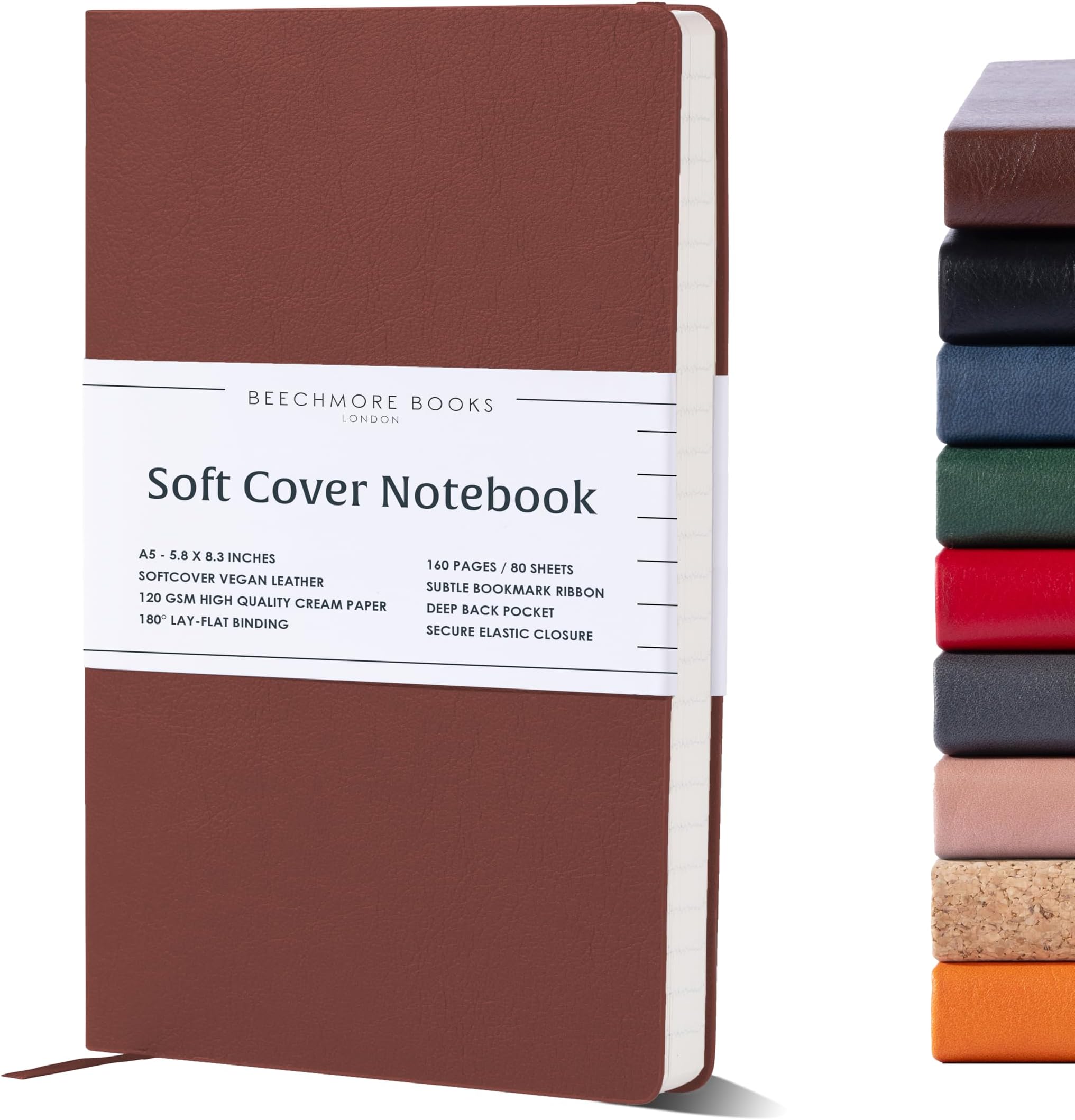 Amazon.com : BSHITWO Thick Journal Lined Notebook, 272 Pages, A5 Medium ...