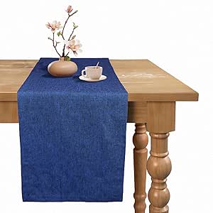 Amazon.com: BETRIC 100% Pure Linen Extra Long Table Runner - 14 x 108 ...