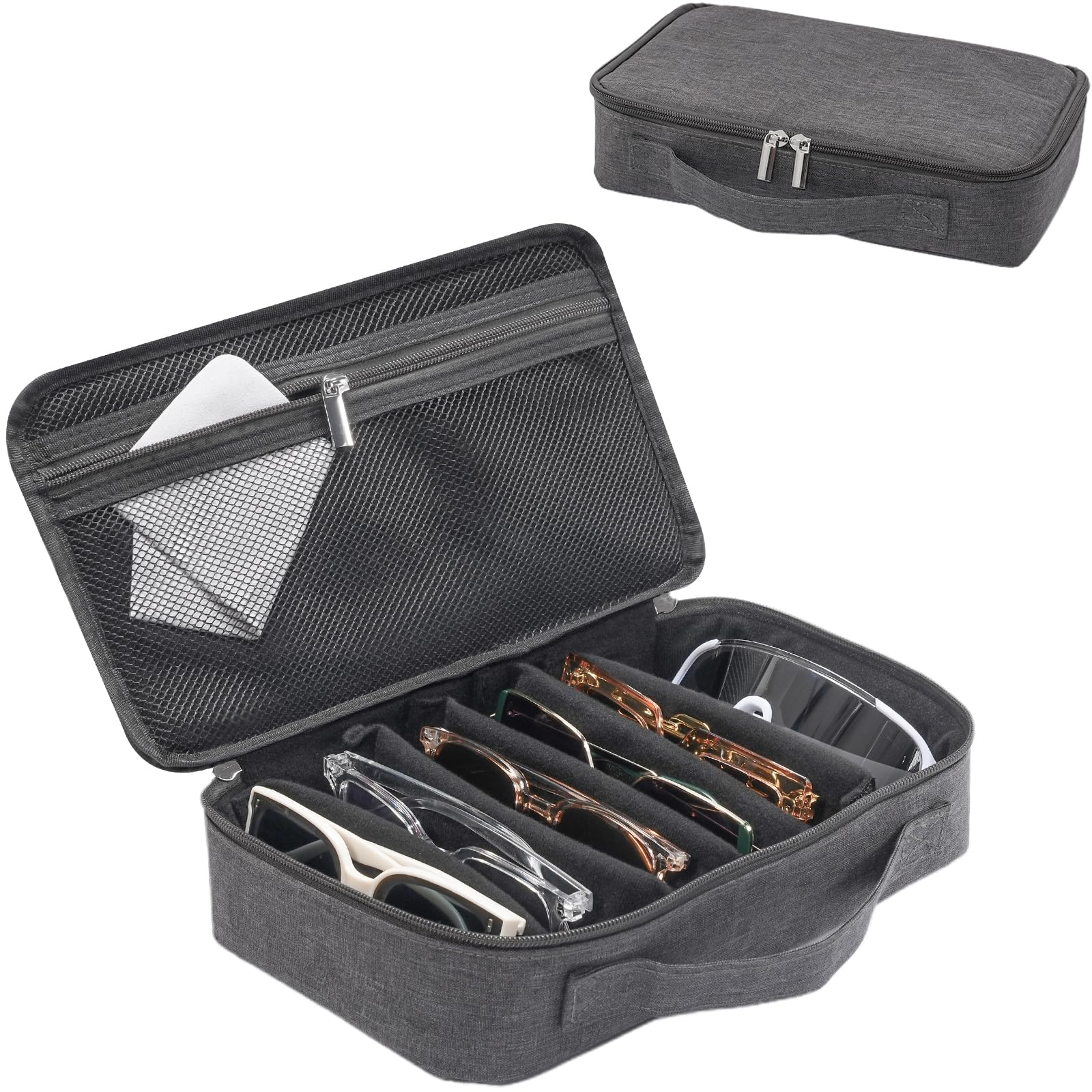Amazon.com: Lolalet Travel Sunglasses Organizer Storage Case ...