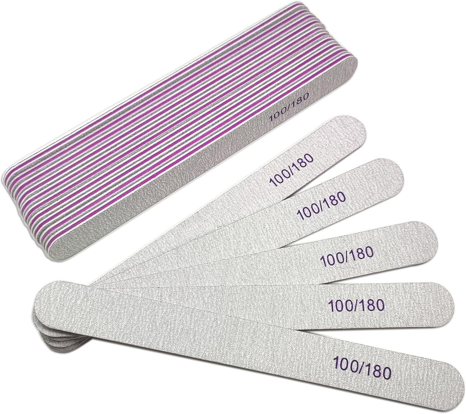 Amazon.com : Mixweer 50 Pieces Glitter Nail File Colorful Strips Nail ...