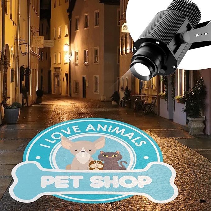 Amazon.com: 30W Gobo Projector Custom Logo Projector for Business Light ...