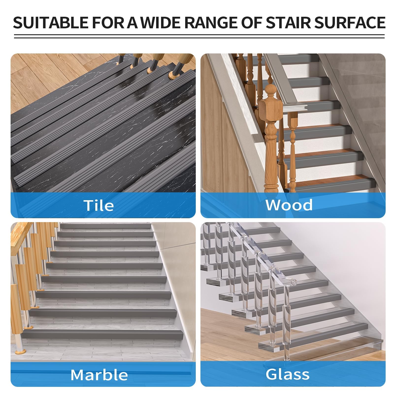 Snapklik.com : Elvone Stair Nosing, Rubber Edging Guard Trim Self ...