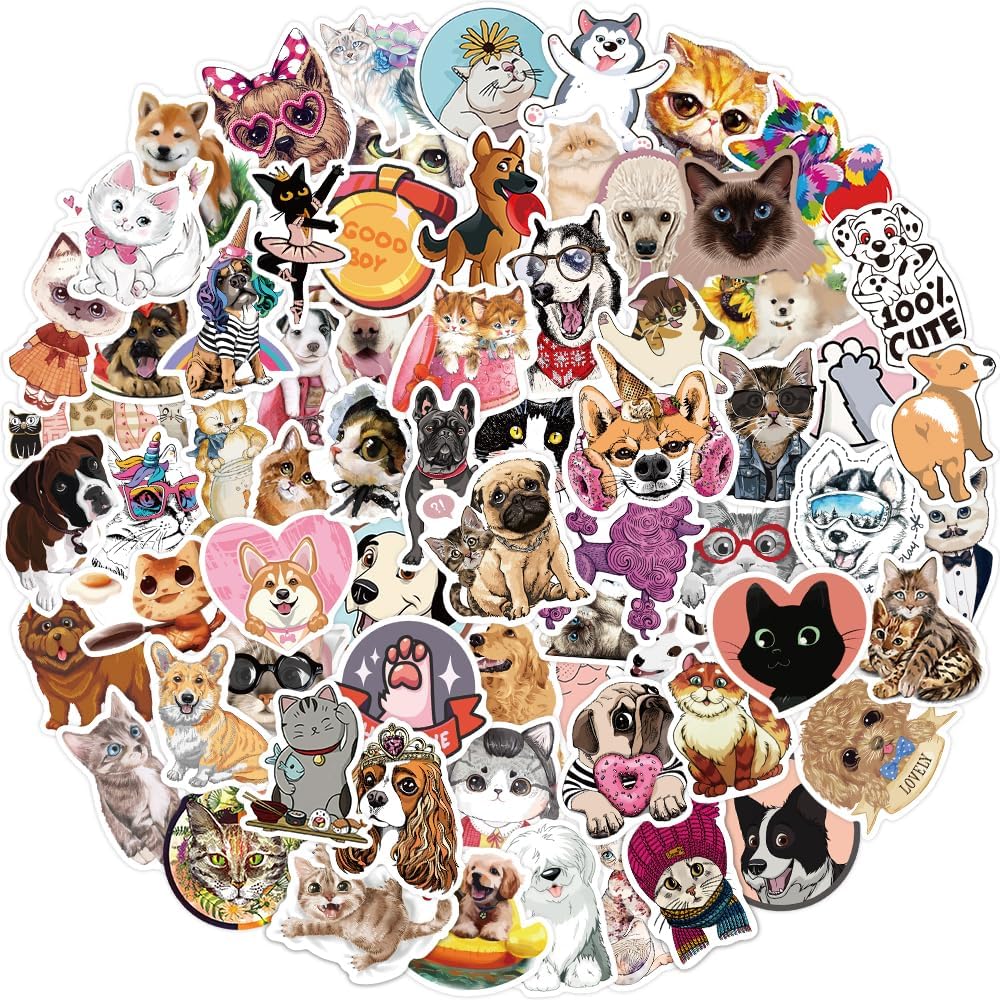 Amazon.com: Hohamn Dog and Cat Stickers for Kids Teachers,1000 Pcs Dog ...
