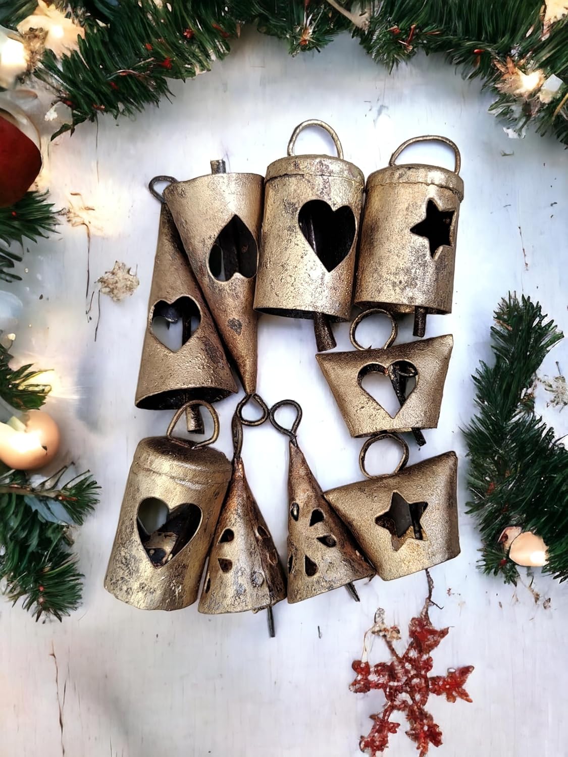 Mango Gifts tin bells, cowbells, Indian bells for crafts (Iron Tin ...