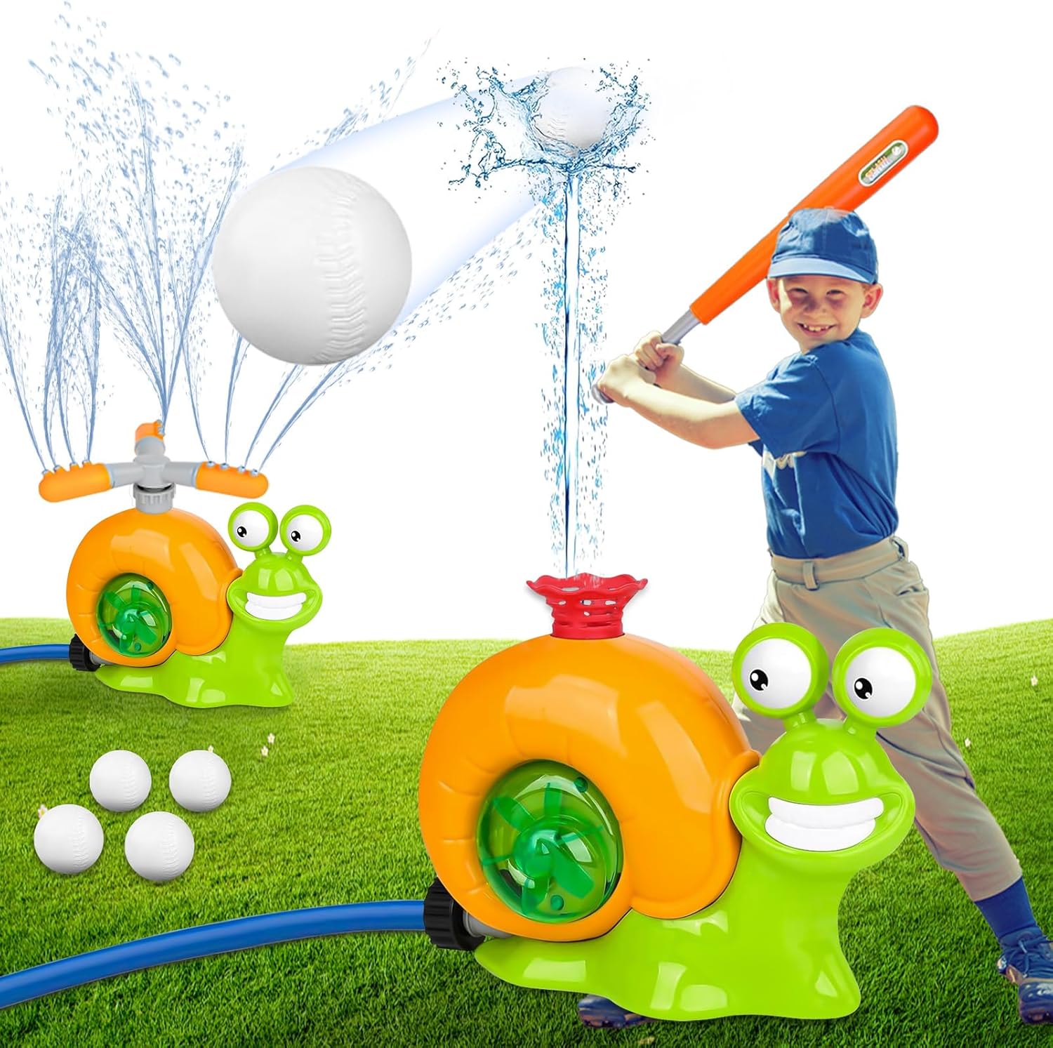 Amazon.com: VIKILON Water Sprinkler Baseball Toys, Spray Water Baseball ...