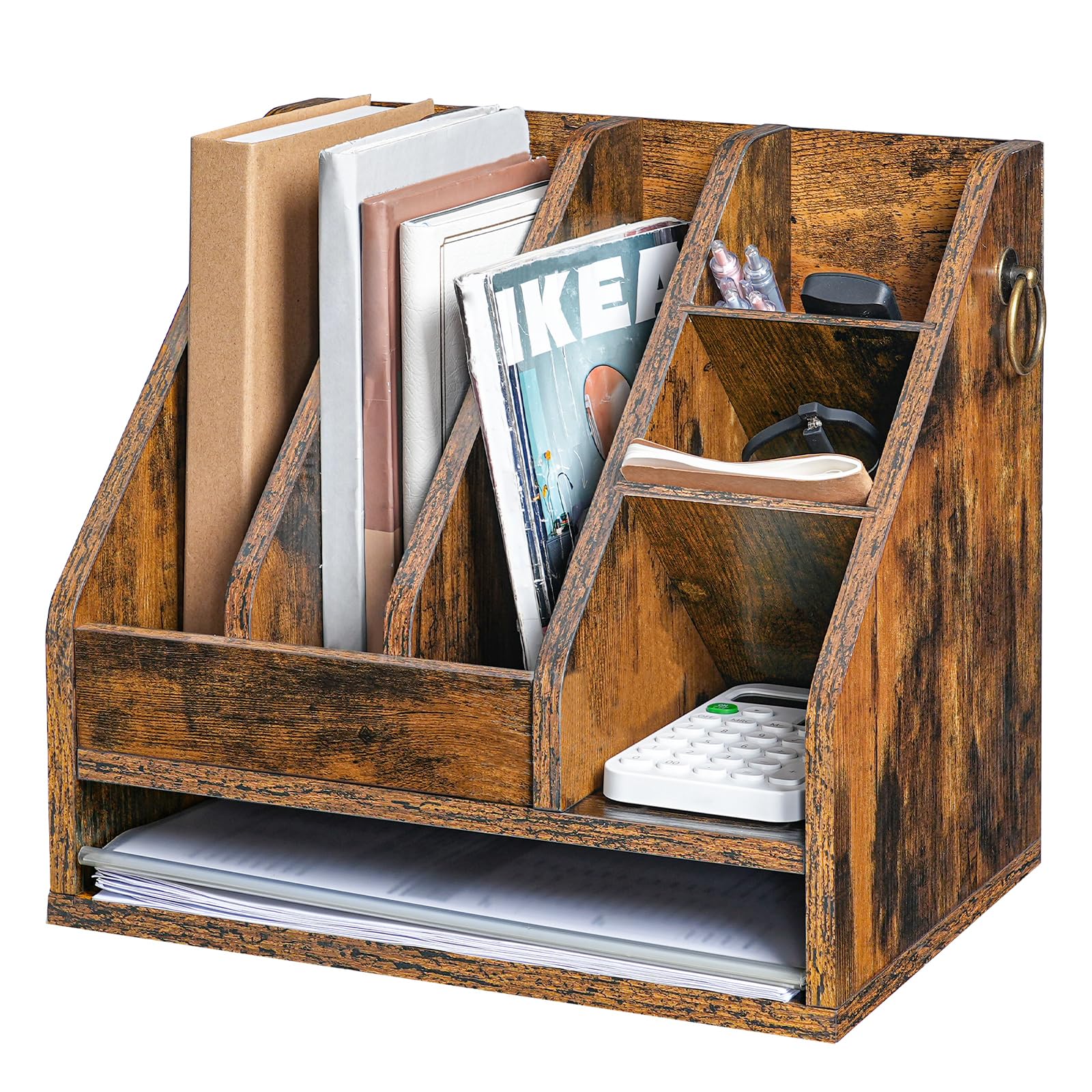 Amazon.com: HOOBRO Mail Sorter, Wooden Literature Organizer, Desktop ...