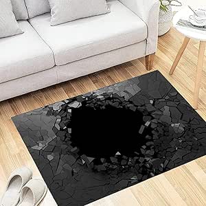 Amazon.com: 3D Optical Illusion Rug Geometric Art Broken Black Hole ...