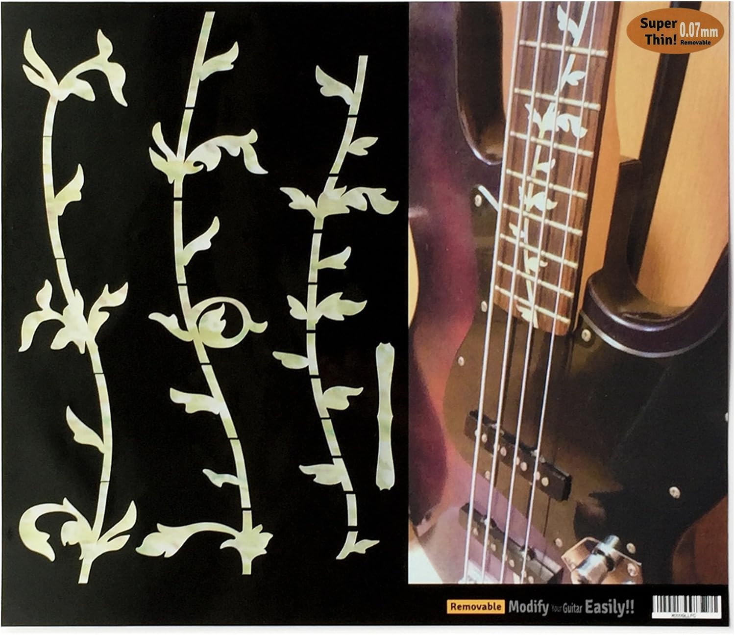 Inlay Sticker Fret Markers for Bass - Tree Of Life - White Pearl ...
