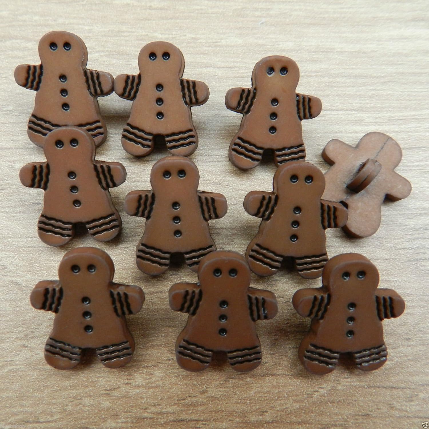 Amazon.com: Always Knitting and Sewing 10 X Cute Gingerbread Man ...