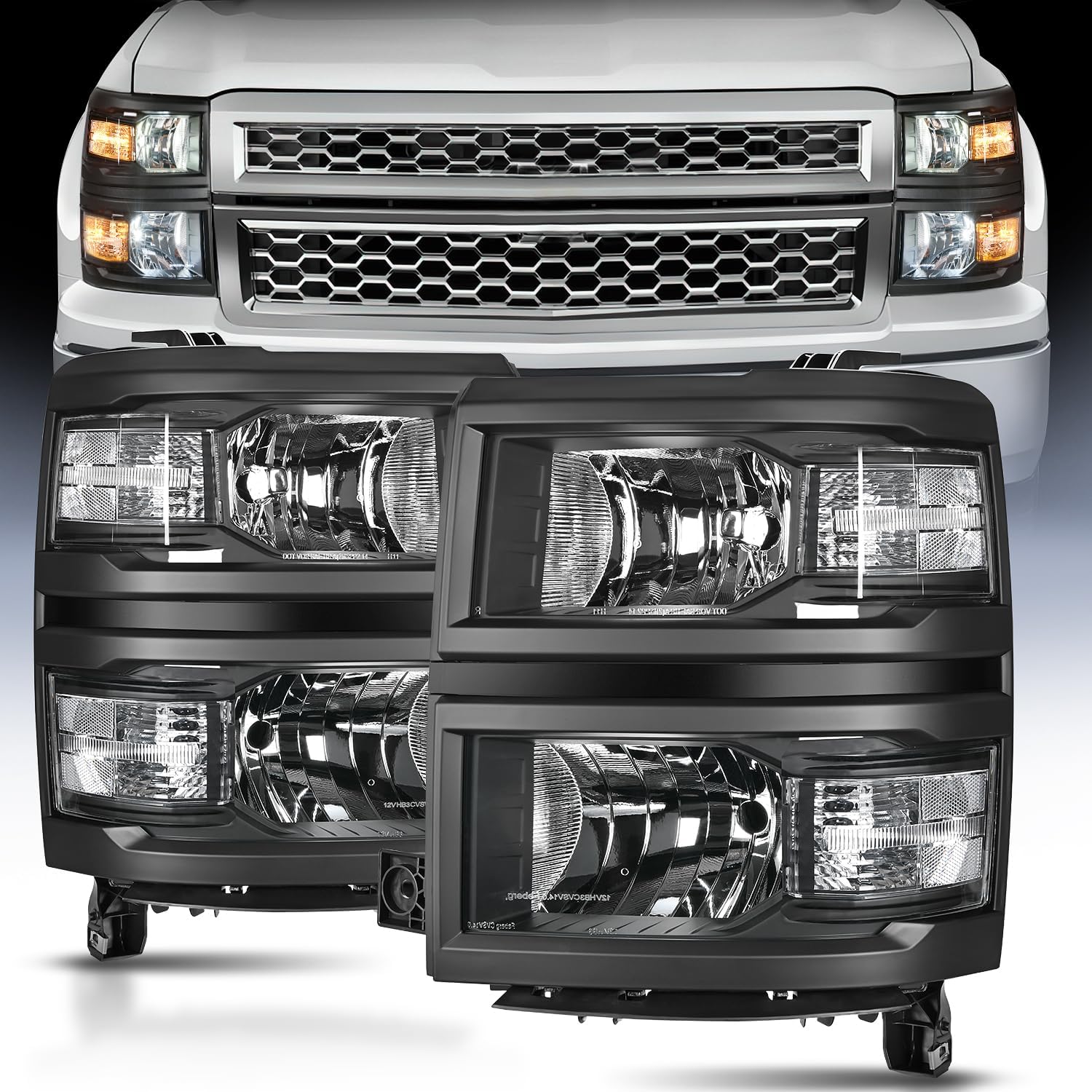 Amazon.com: Nilight Headlight Assembly for 2014 2015 Chevy Silverado ...