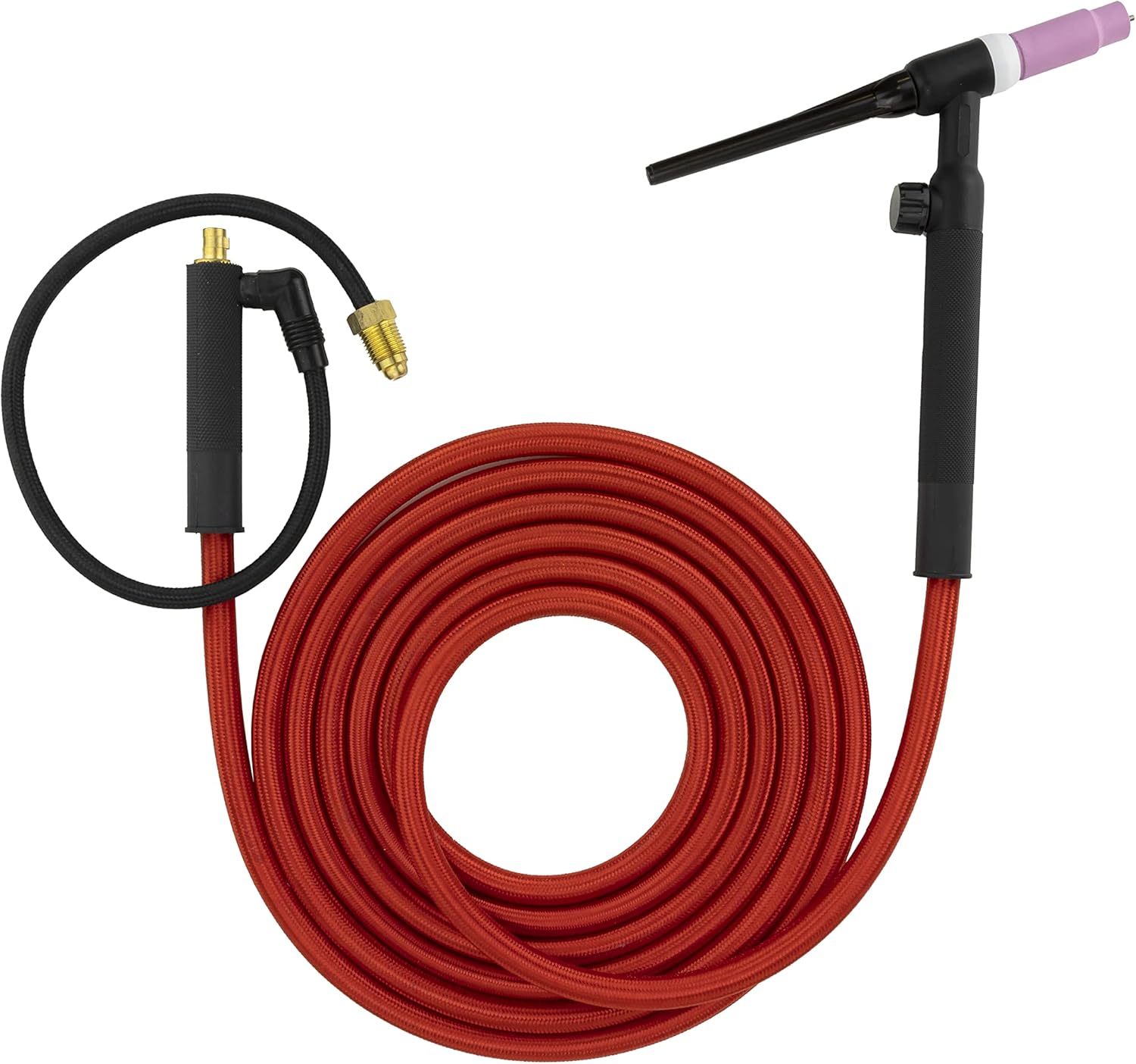 17FV Series - 150 Amp - Air Cooled - Flexible Head TIG Torch with Valve - 25 feet 1-Piece ...