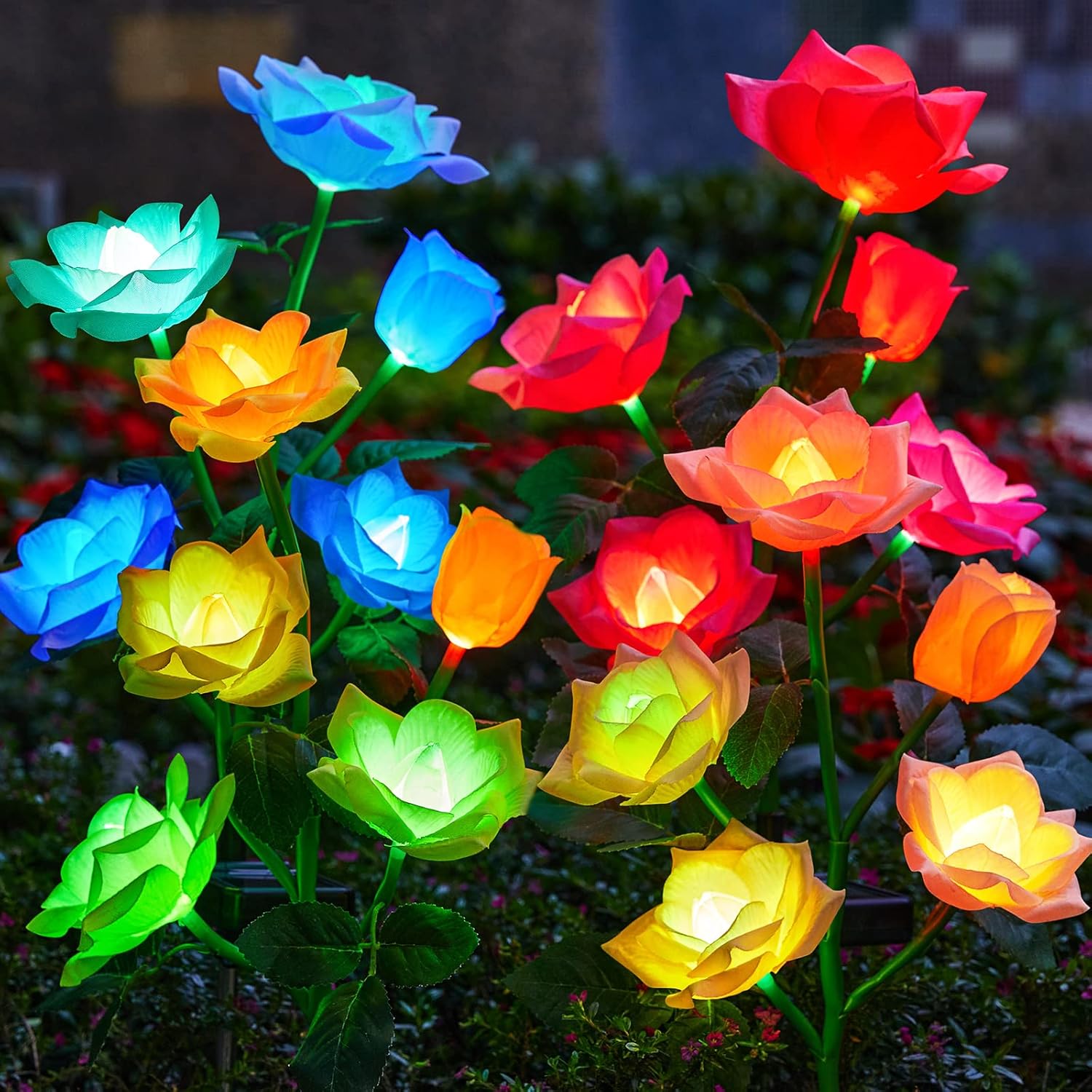 Ahaorigin Solar Garden Lights, 4 Pack Garden Decor Solar Outdoor Lights ...