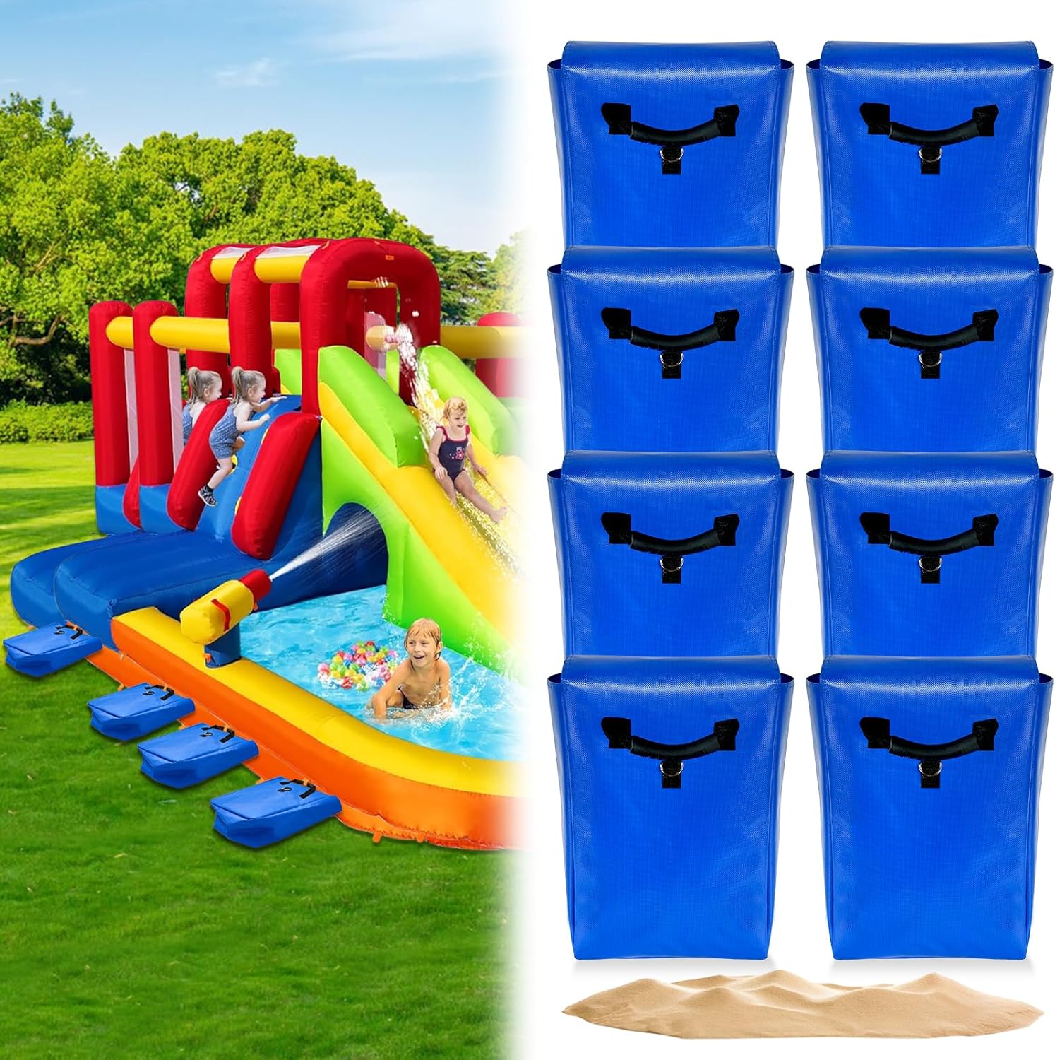 Amazon.com: Hlimior 4 Pcs Waterproof Sturdy Outdoor Toy Sandbag with ...