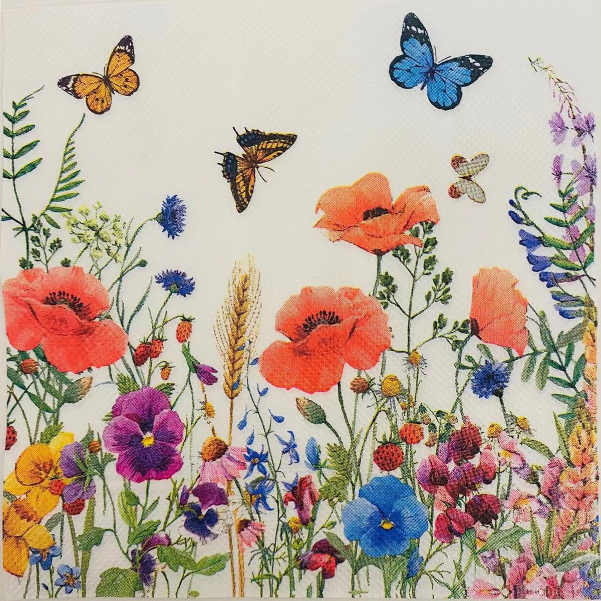 Amazon.com: Spring Floral Luncheon Napkins 100 Pcs Disposable Paper ...