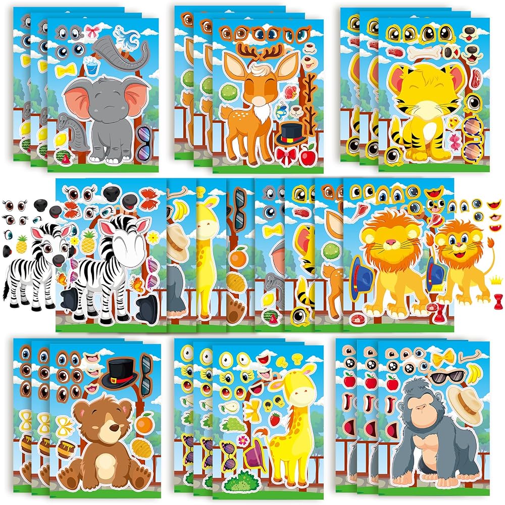 $1/mo - Finance Make-a-Face Stickers for Kids Party Favors Crafts, Make ...