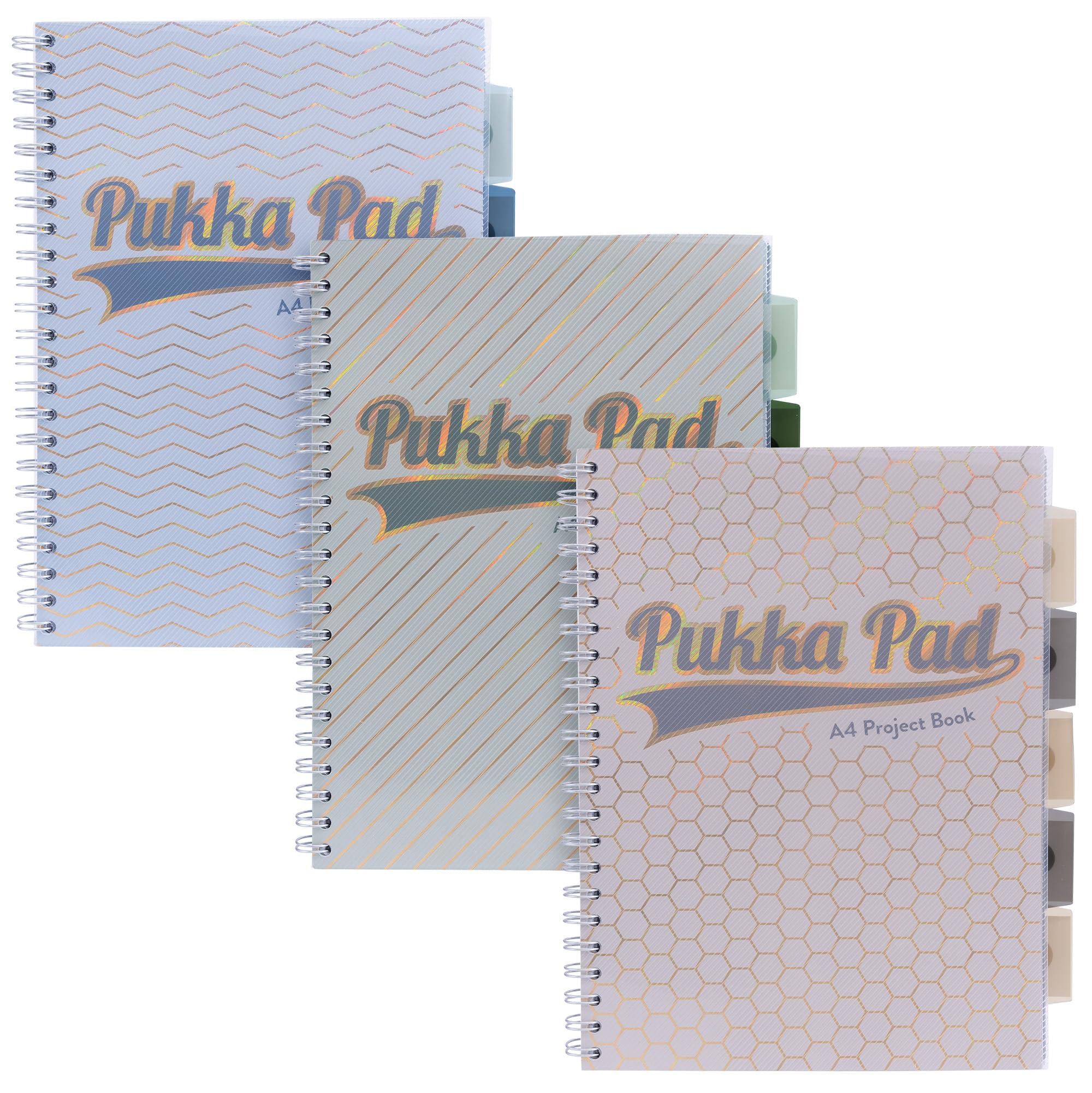 Pukka Pad Haze A4 Project Book – Pack of 3 Wirebound Notebooks with 5 ...