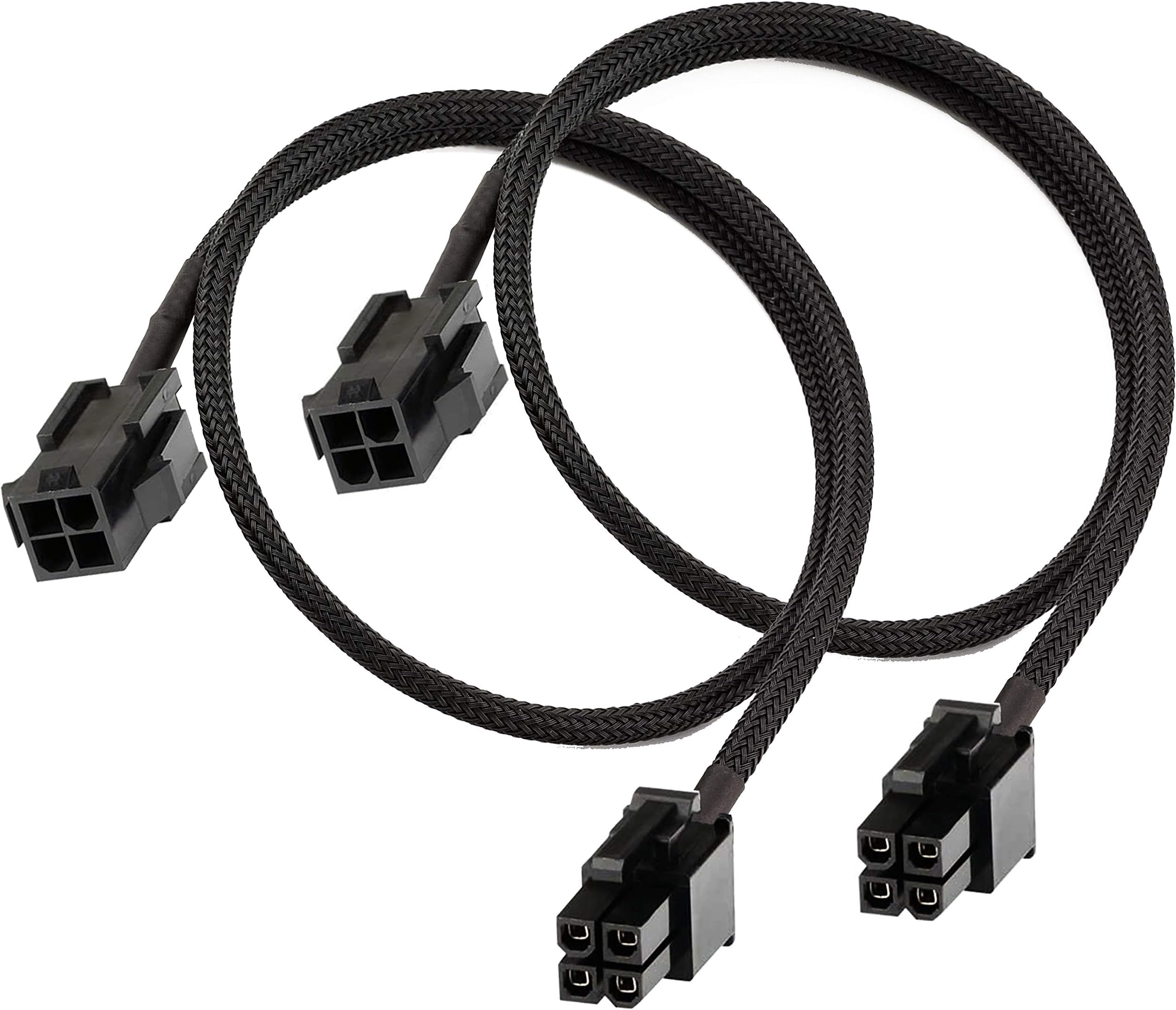 Amazon.com: zdyCGTime(2-Pack) 4-Pin Molex M/F SATA Cable ATX 12V Power ...