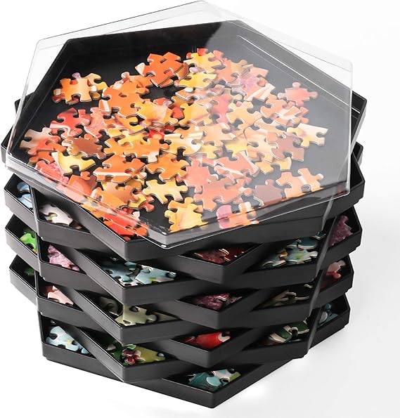 Amazon.com: Becko US Stackable Puzzle Sorting Trays, Jigsaw Sorters ...