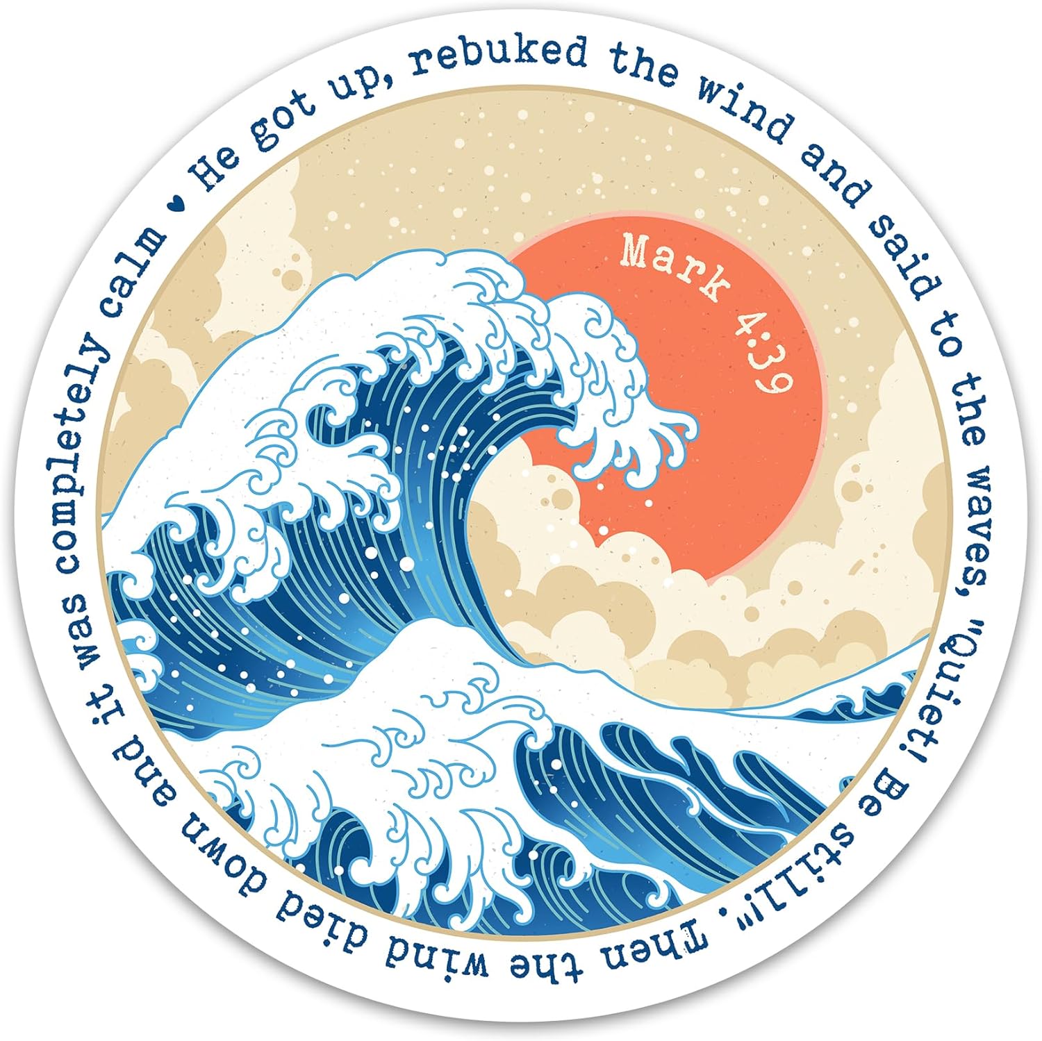 Amazon.com: 3PCs He Got Up Rebuked The Wind and Said to The Waves Bible ...