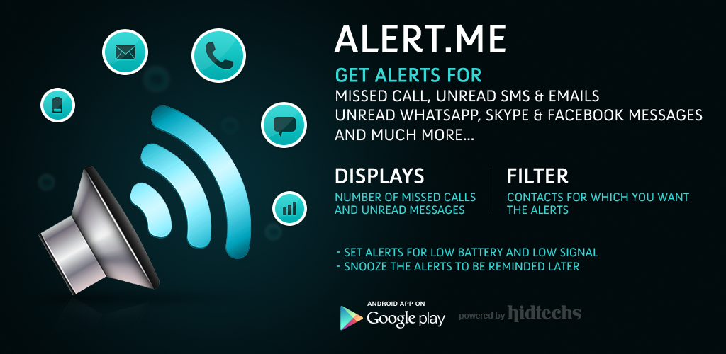 Alert.me - Call Sms Mail Chat Alerts:Amazon.com:Appstore for Android