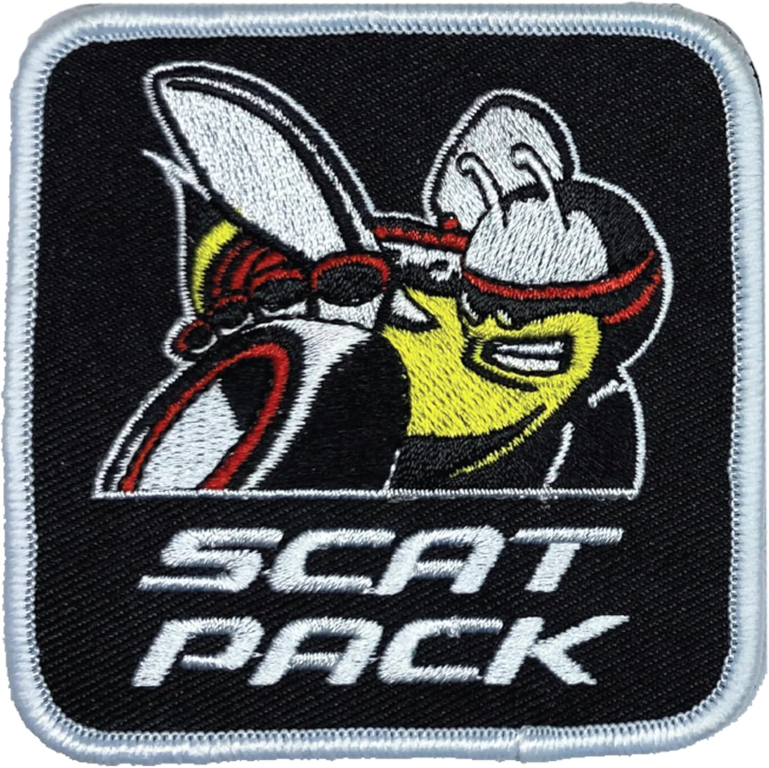 Amazon.com: Dodge Scat Pack Vintage Logo Embroidered Patch 3 inch x 3 ...