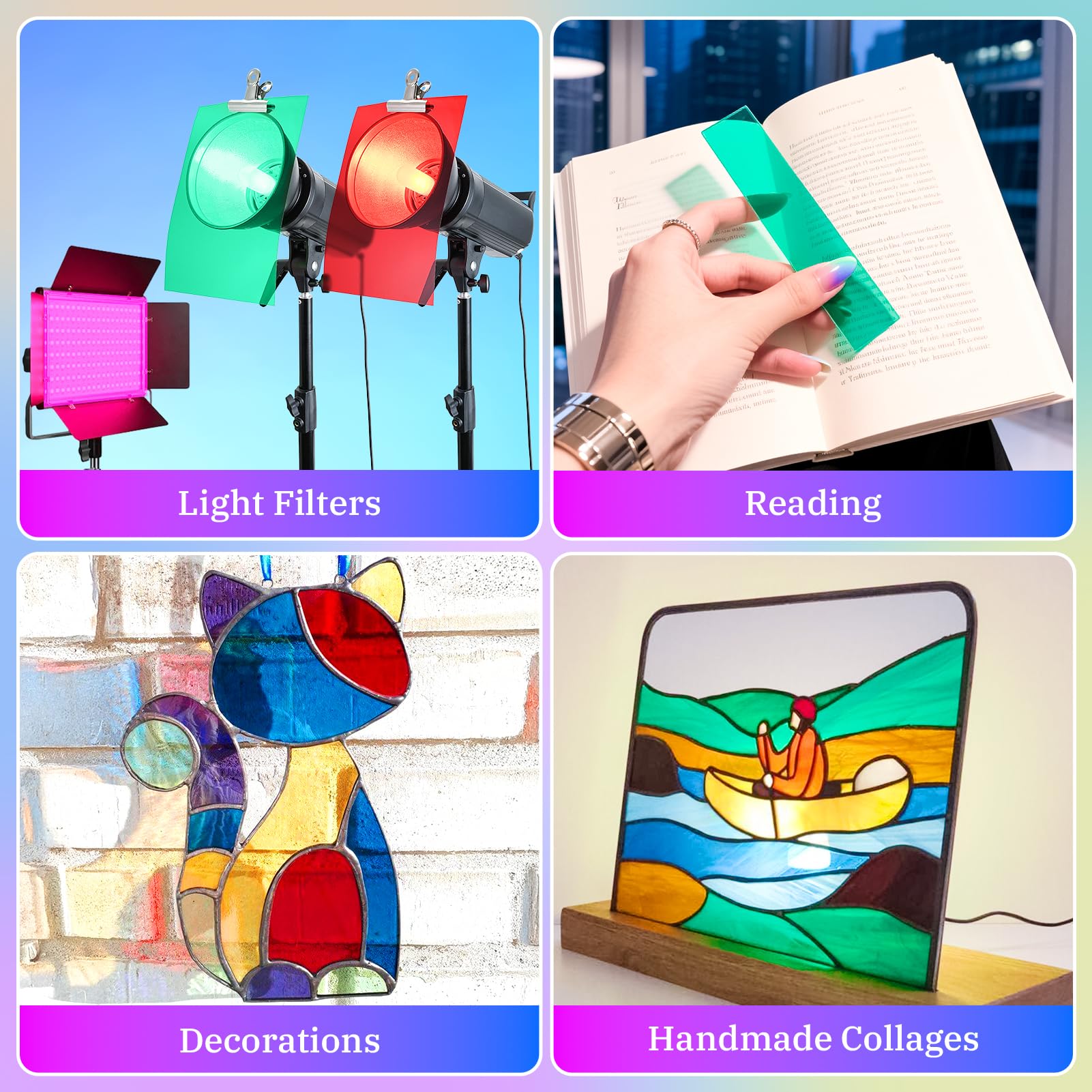 Photography Lighting Colored Film Varieties 20 Pack A4 Color ...
