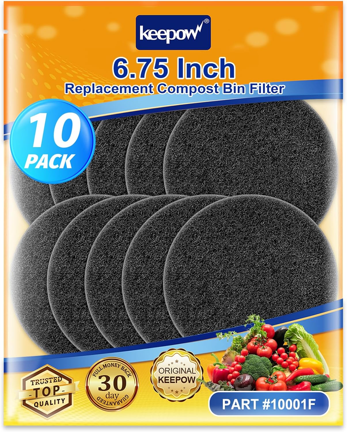 Amazon.com : KEEPOW 10 Pack 6.75" Compost Bin Filter Replacement for ...