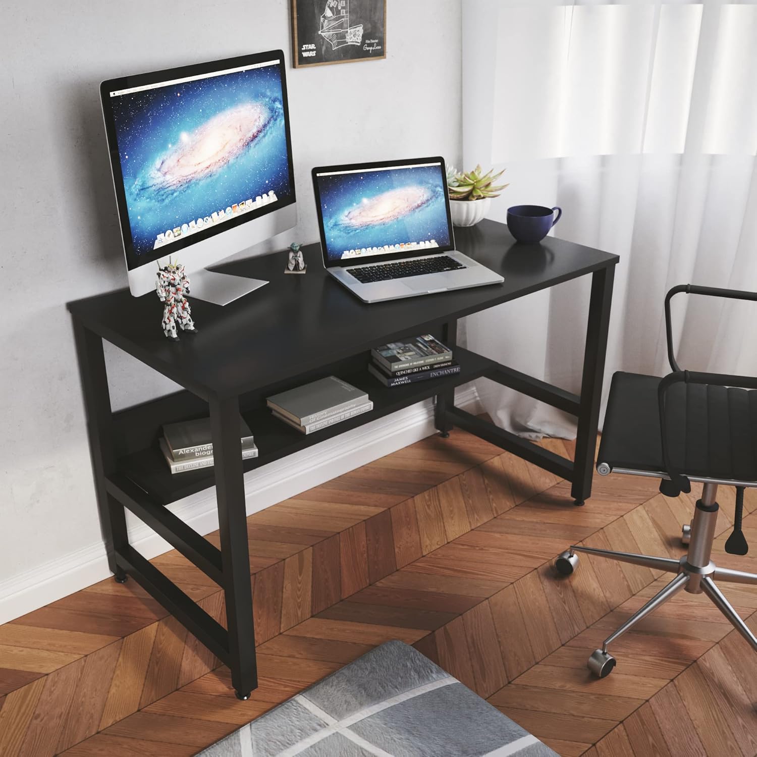 LAD Workspaces® - Ichiban Mini - 2 Tier Engineered Wood Study Table ...