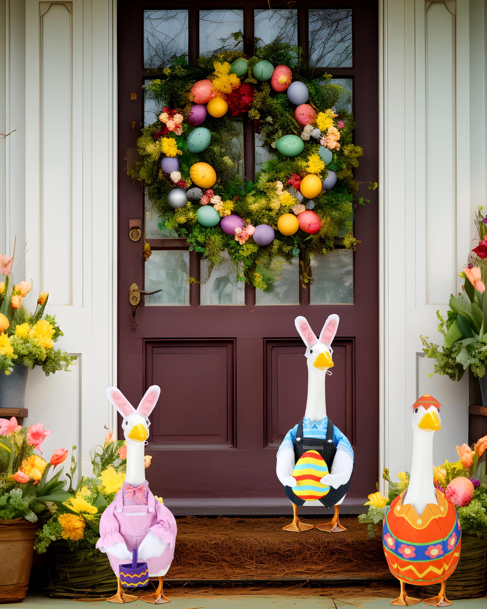 Snapklik.com : 3 Set Easter Goose Outfits Porch Goose Costume Pink Blue ...