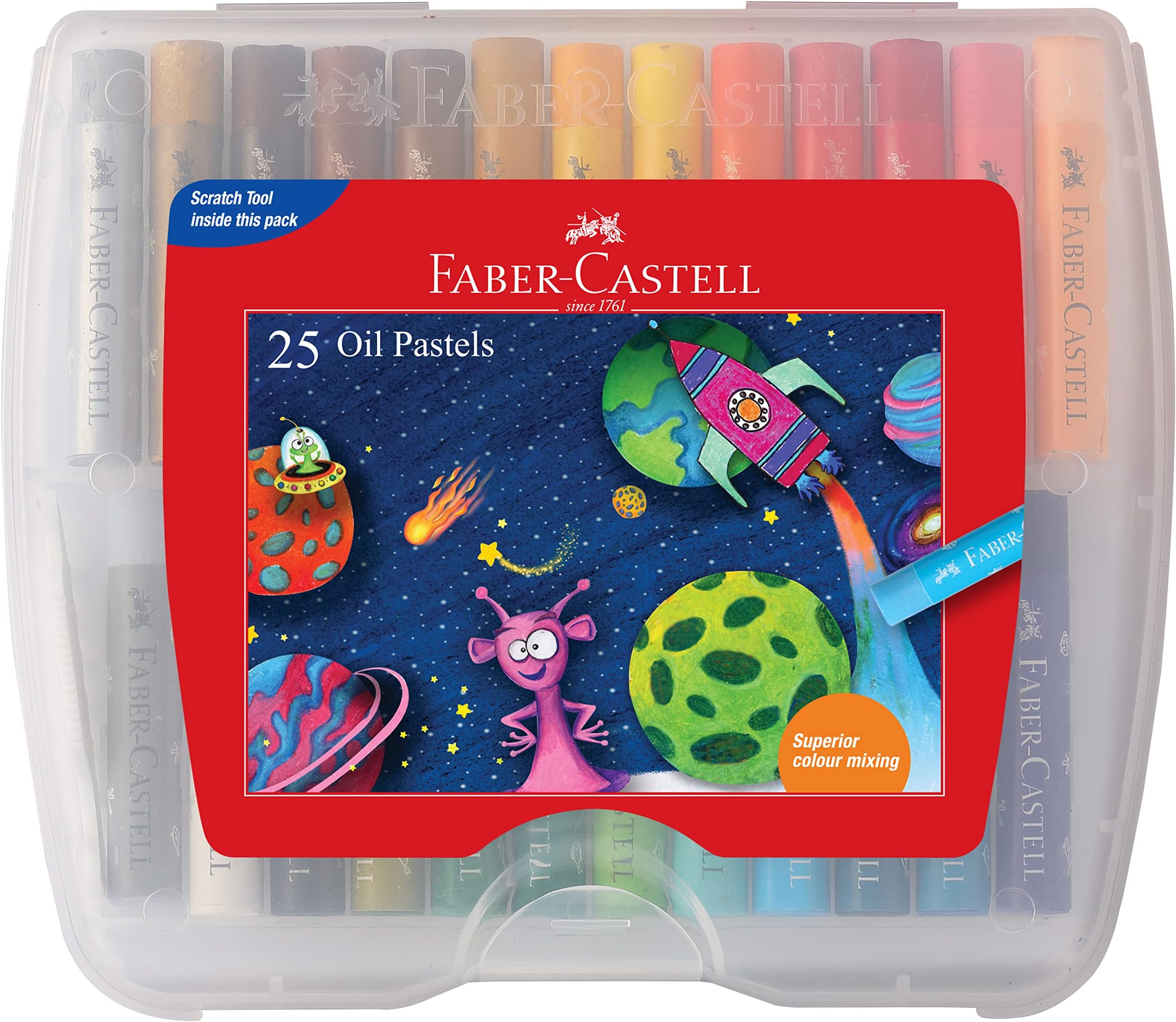 Doms 25 Shades Oil Pastels | Comes In Hard Plastic Case | Smooth Color ...