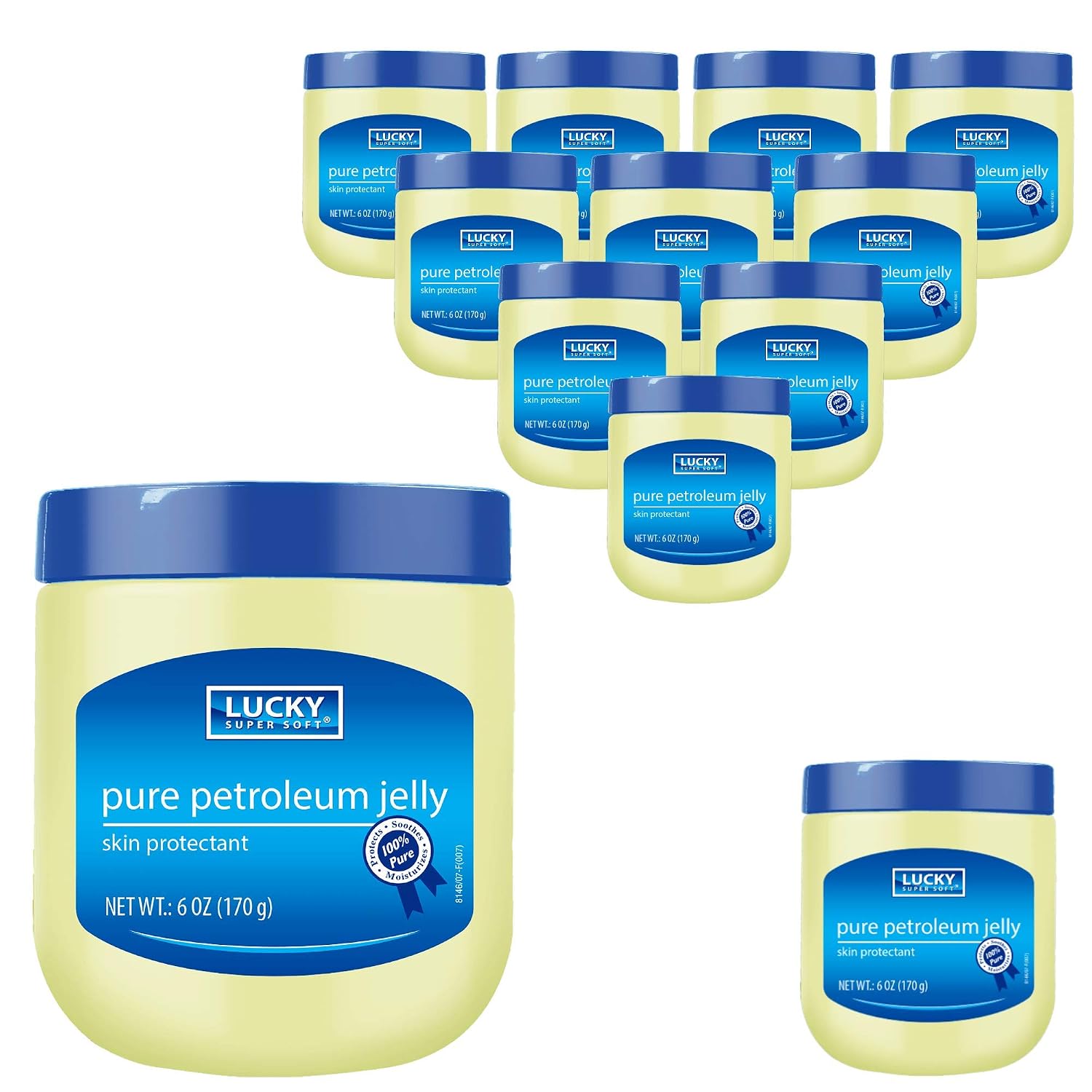 Amazon.com: Lucky Super Soft Small Petroleum Jelly for Dry Skin, Skin ...