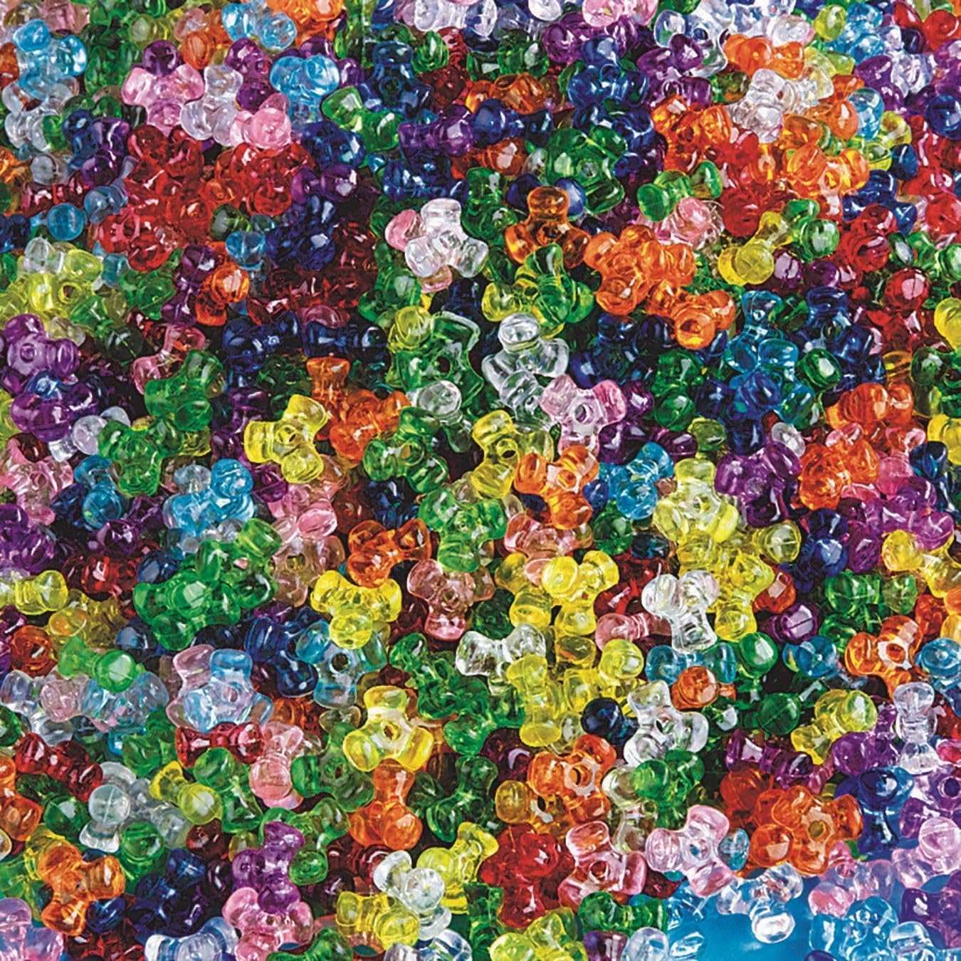 Amazon.com: BeadTin Green & Blue Mix Transparent 11mm TriBead Plastic ...