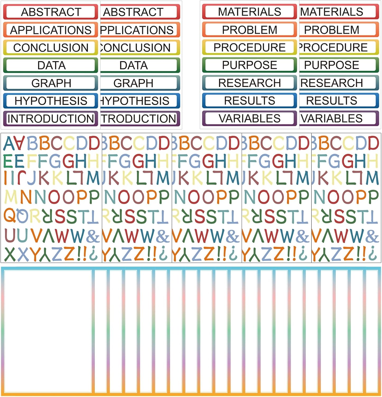 Amazon.com: 30 Pcs Self Adhesive Fair Board Presentation Science ...