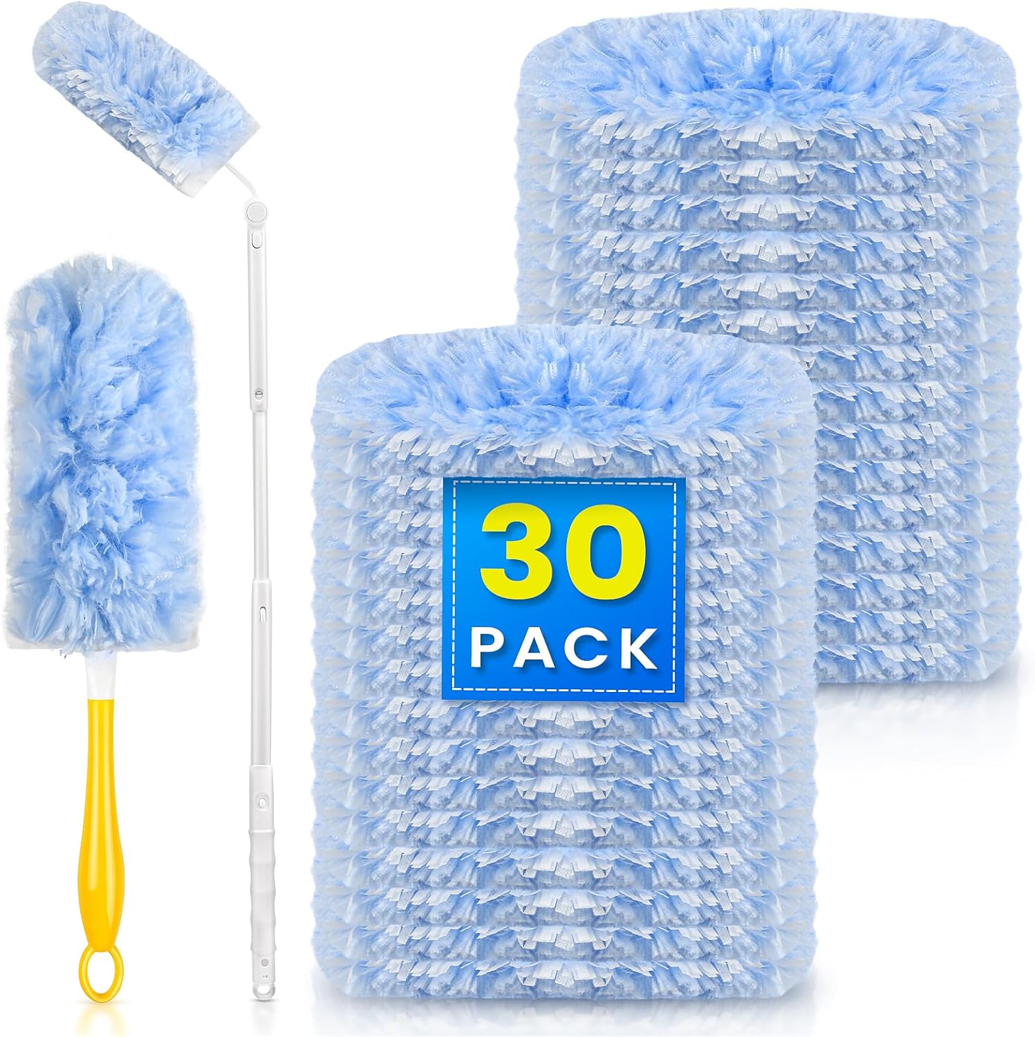 Amazon.com: 30 Count Heavy Duty Disposable Microfiber Duster Refills ...