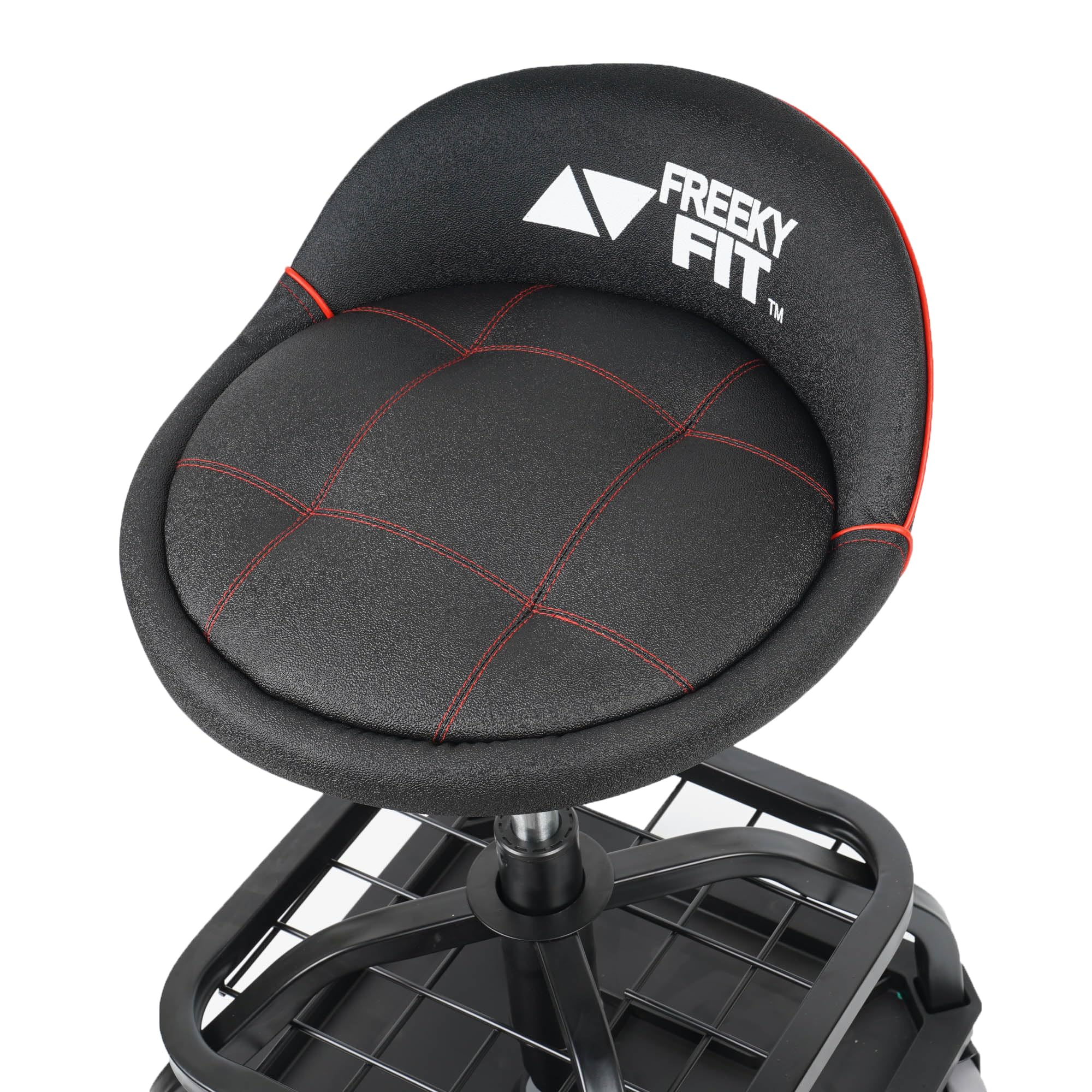 FreekyFit Rolling Shop Stool for Garage with Casters, DO01-Adjustable ...