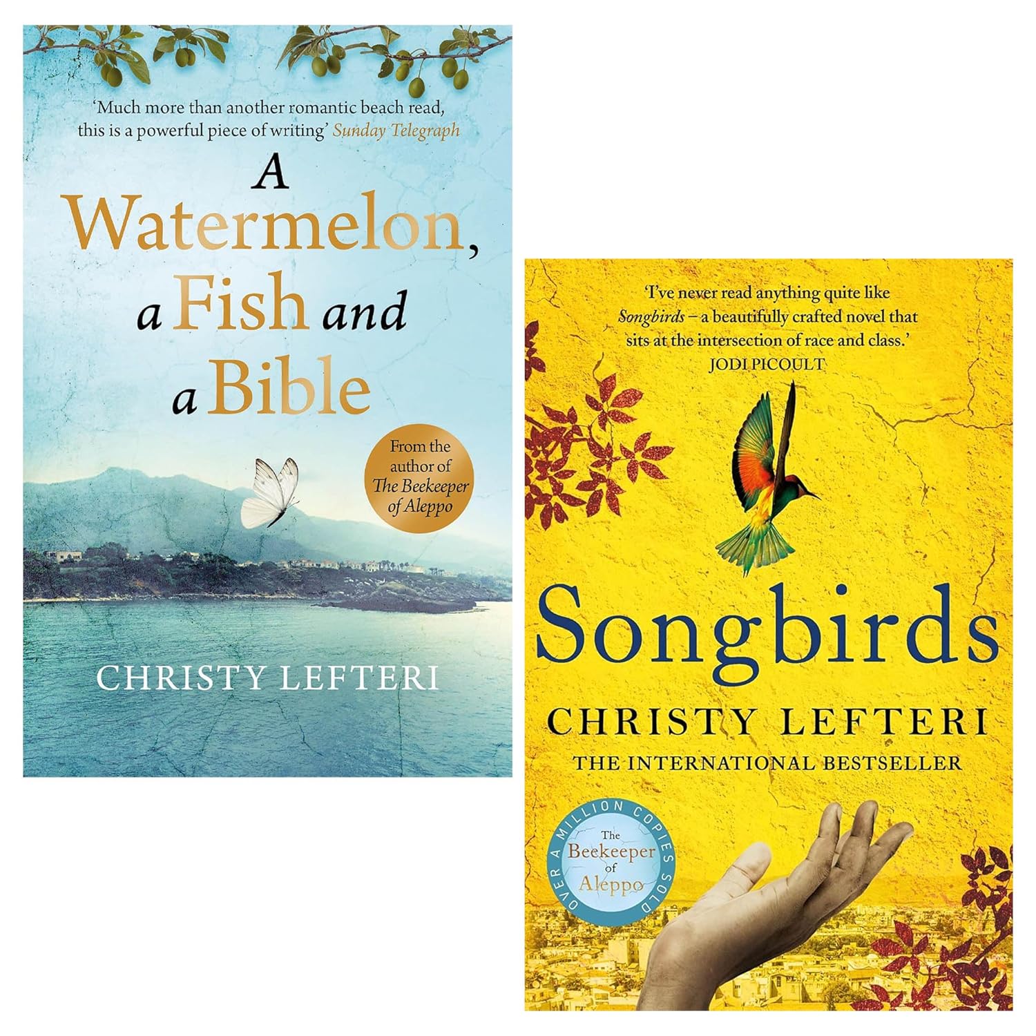 Christy Lefteri 2 Books Collection Set (Songbirds & A Watermelon, a ...