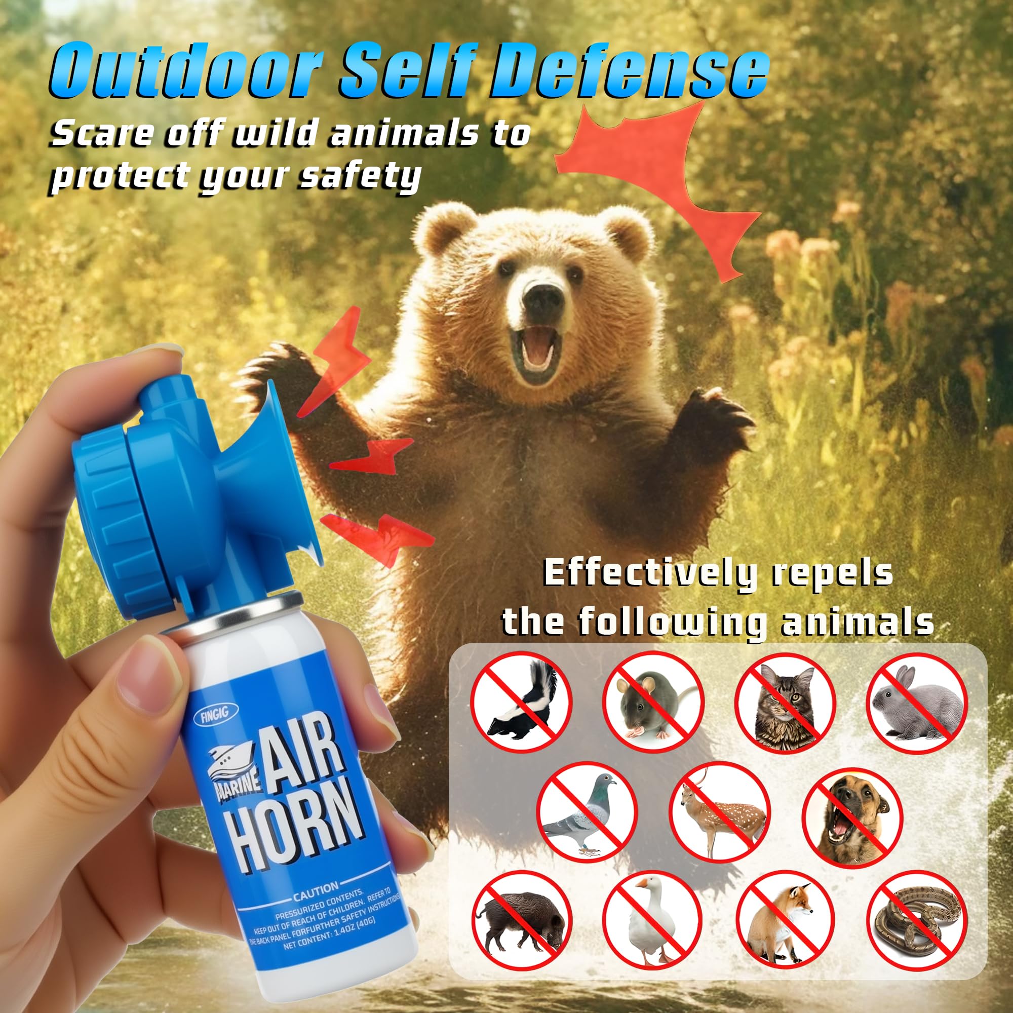 Snapklik.com : Fingig 1.4oz Boat Air Horn, Loud Mini Safety Horn Can ...