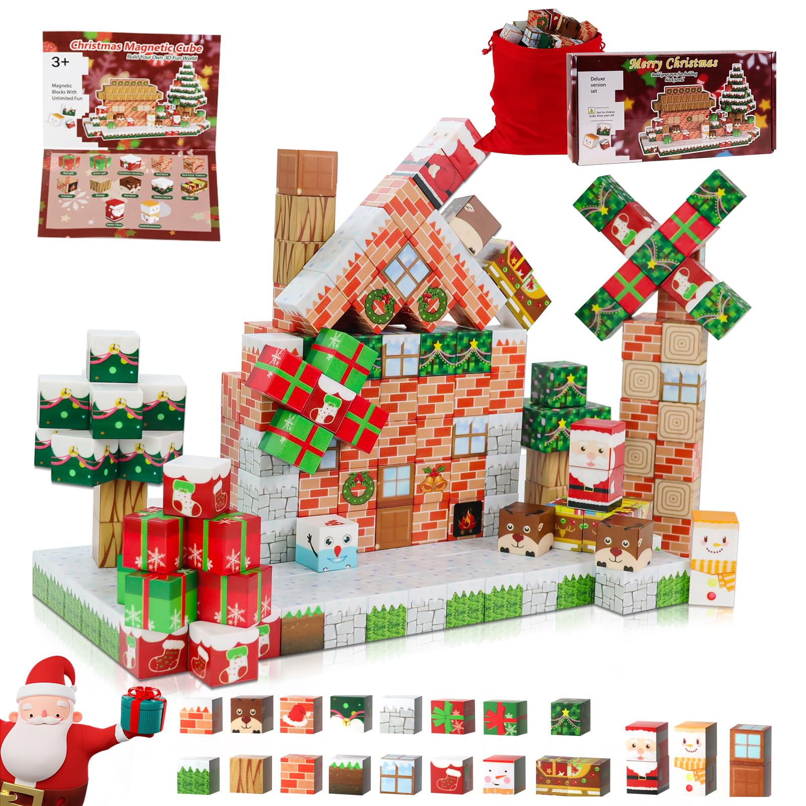 Amazon.com: Uuoeebb 100PCS Magnetic Blocks, Educational Magnetic ...