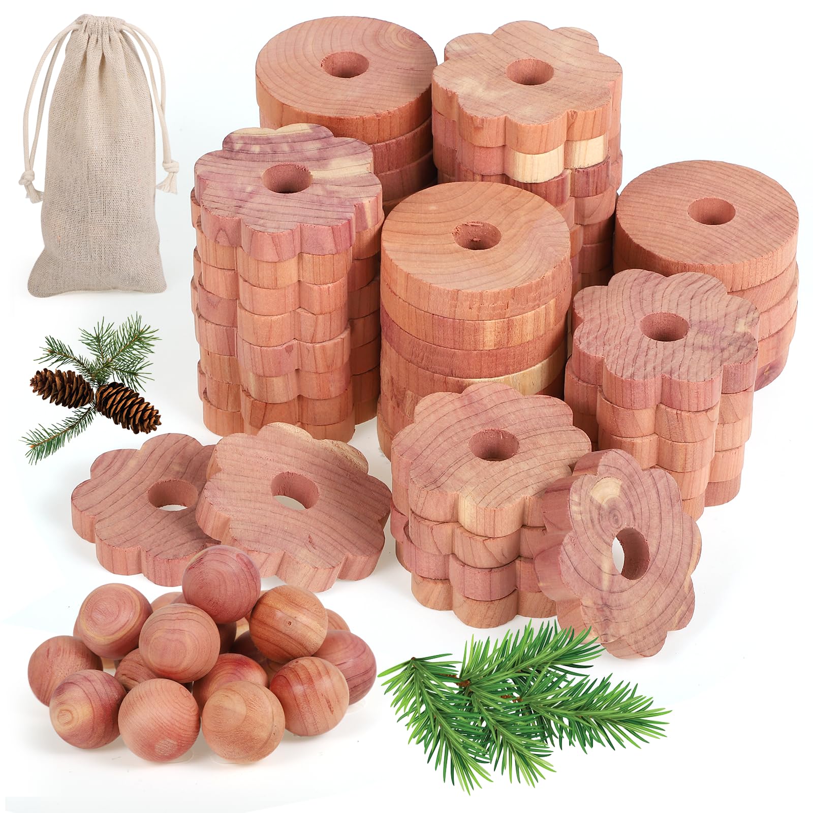Amazon.com : Needbrock Cedar Blocks for Clothes Storage, 70 Pack Cedar ...