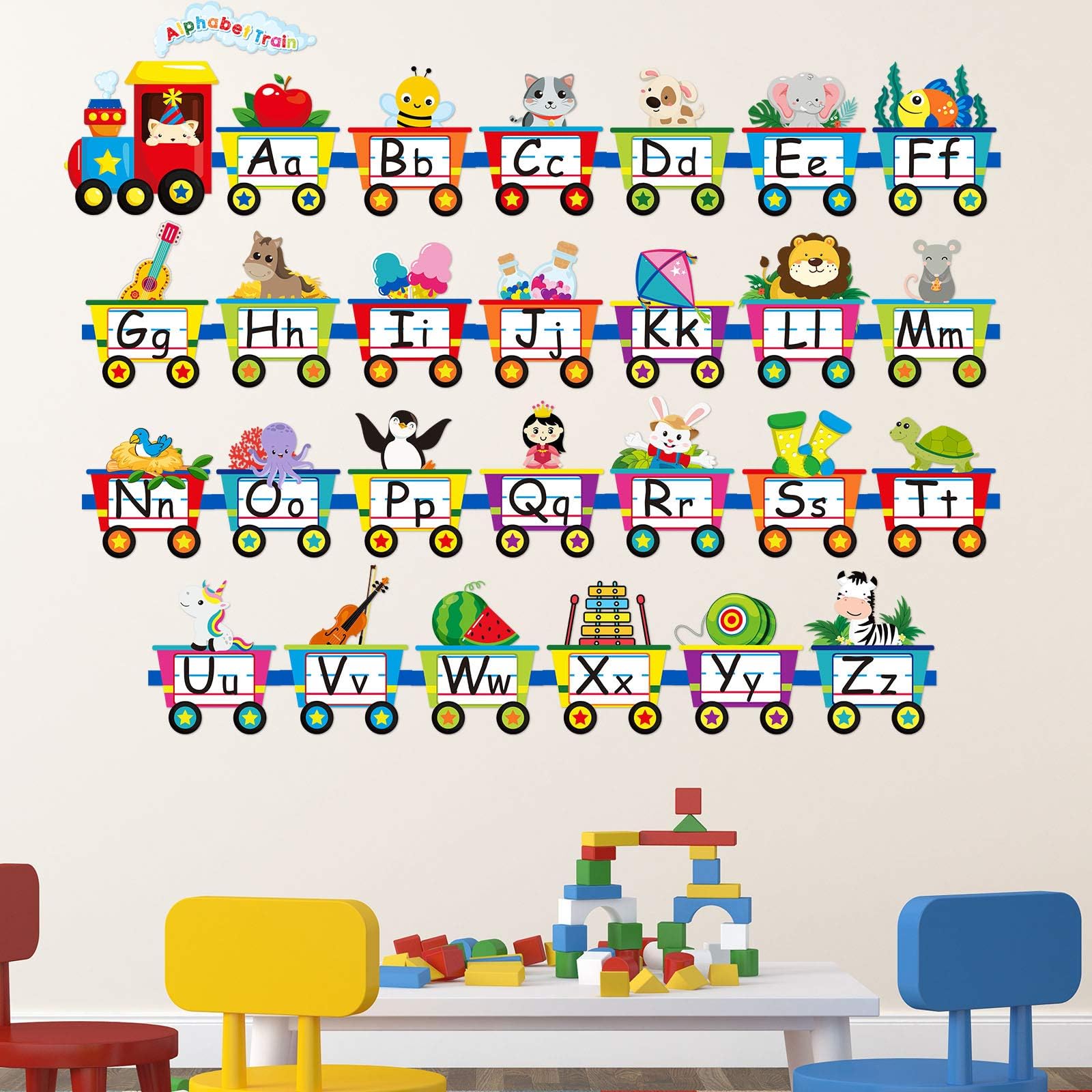 ABC Stickers Alphabet Decals - Animal Alphabet Wall Decals - Classroom ...