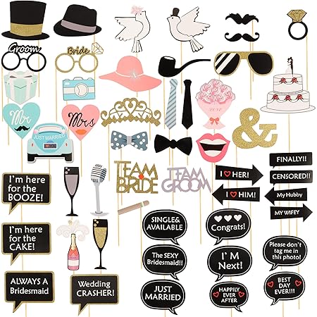 Fun Photo Booth Party Props : Amazon.co.uk: Home & Kitchen